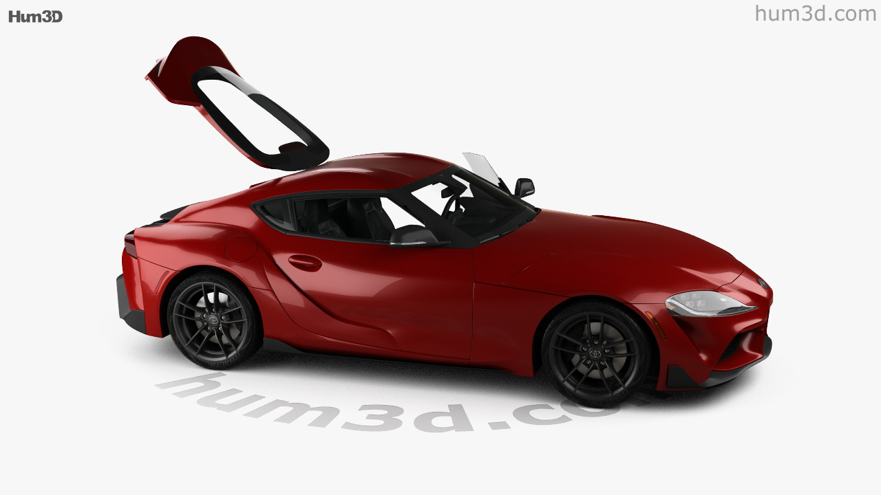 360 view of Toyota Supra US-spec with HQ interior 2022 3D model ...
