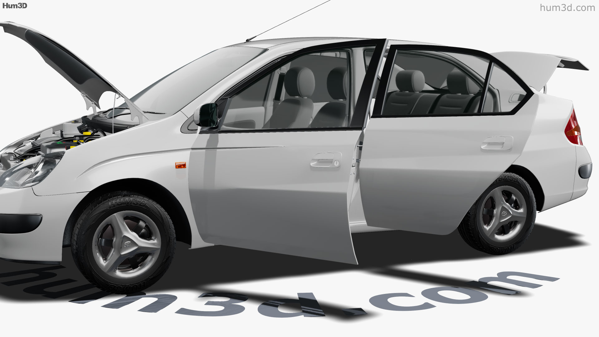 360 view of Toyota Prius JP-spec with HQ interior and engine 2003 3D ...