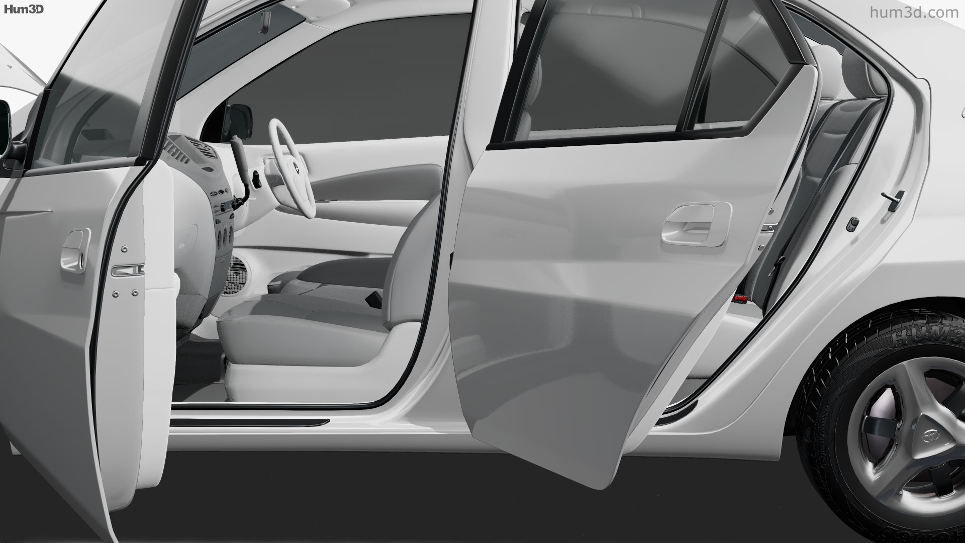 360 view of Toyota Prius JP-spec with HQ interior and engine 2003 3D ...