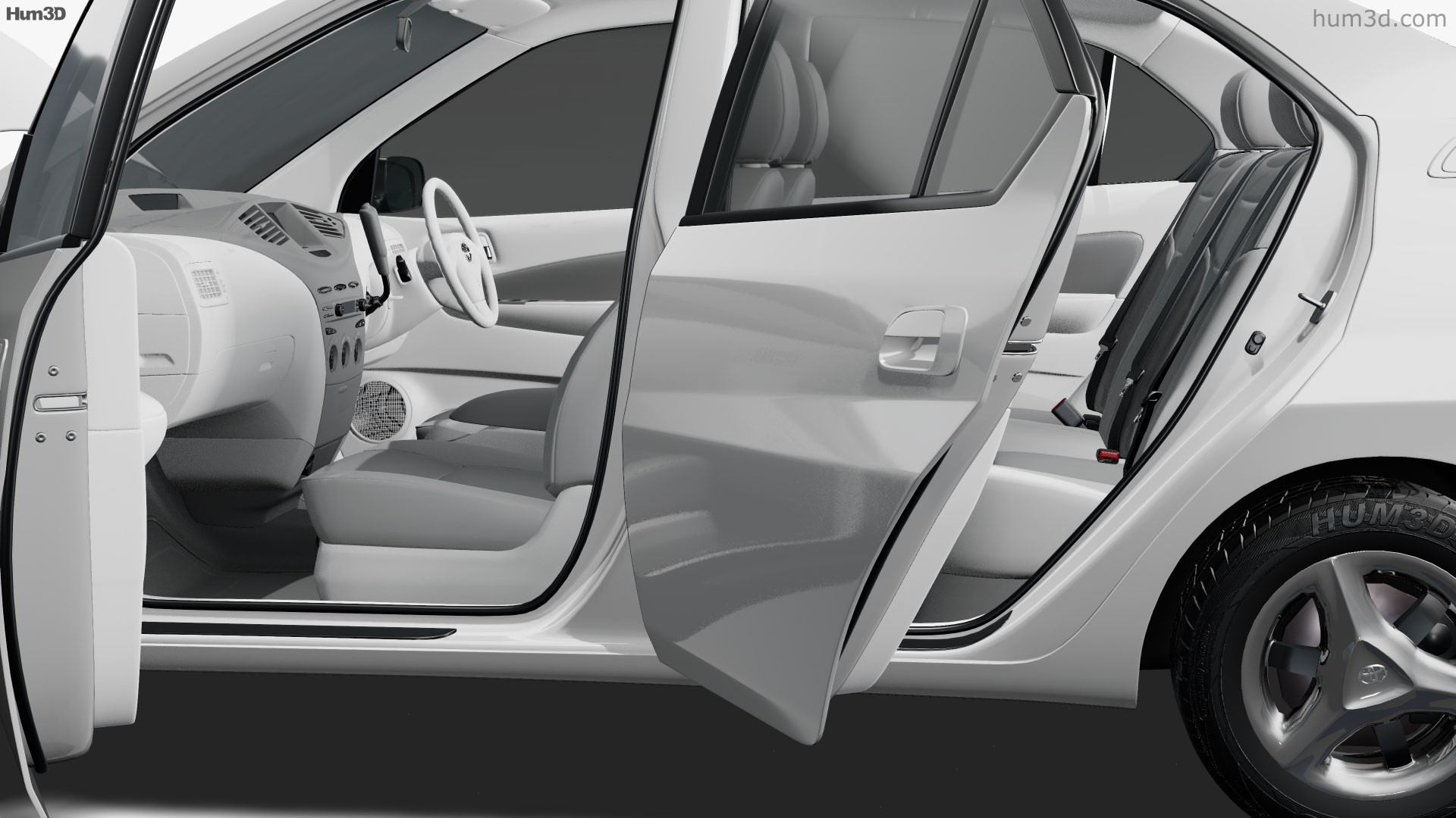 360 view of Toyota Prius JP-spec with HQ interior and engine 2003 3D ...