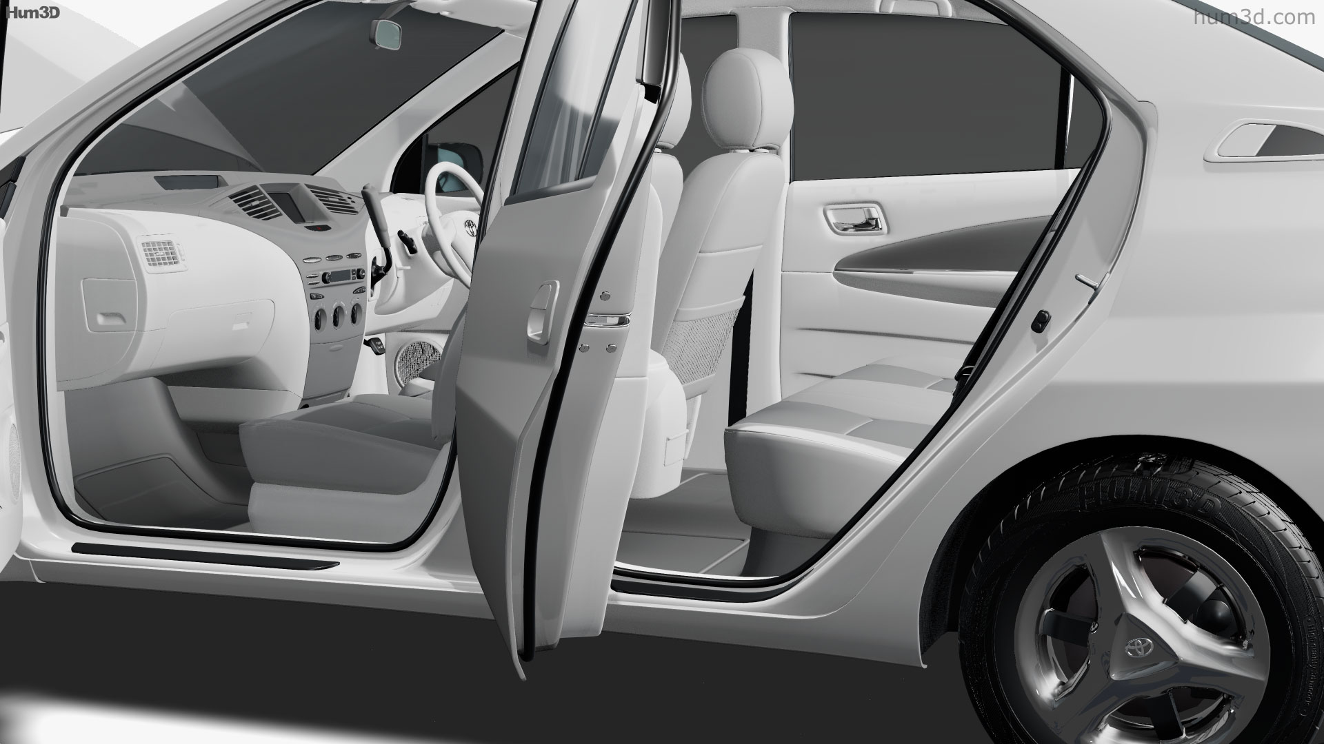 360 view of Toyota Prius JP-spec with HQ interior and engine 2003 3D ...