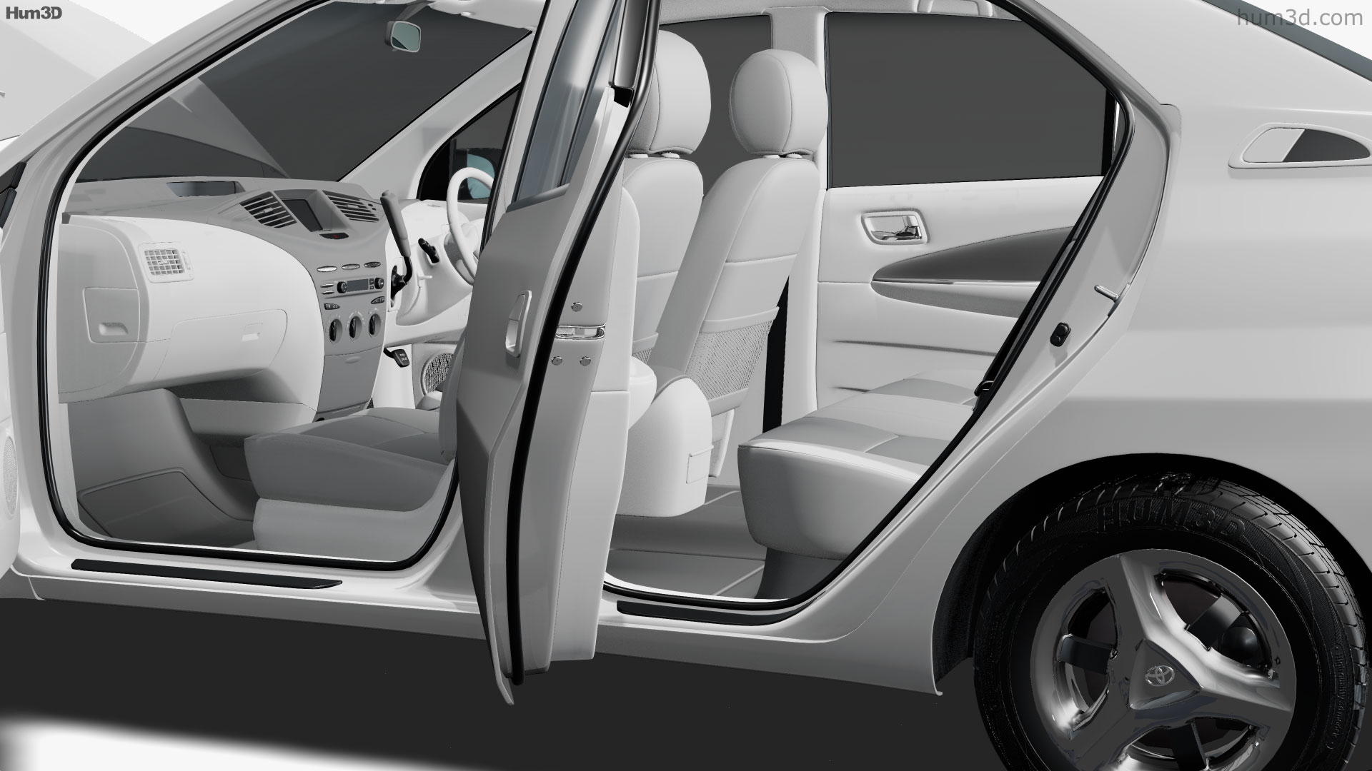 360 view of Toyota Prius JP-spec with HQ interior and engine 2003 3D ...