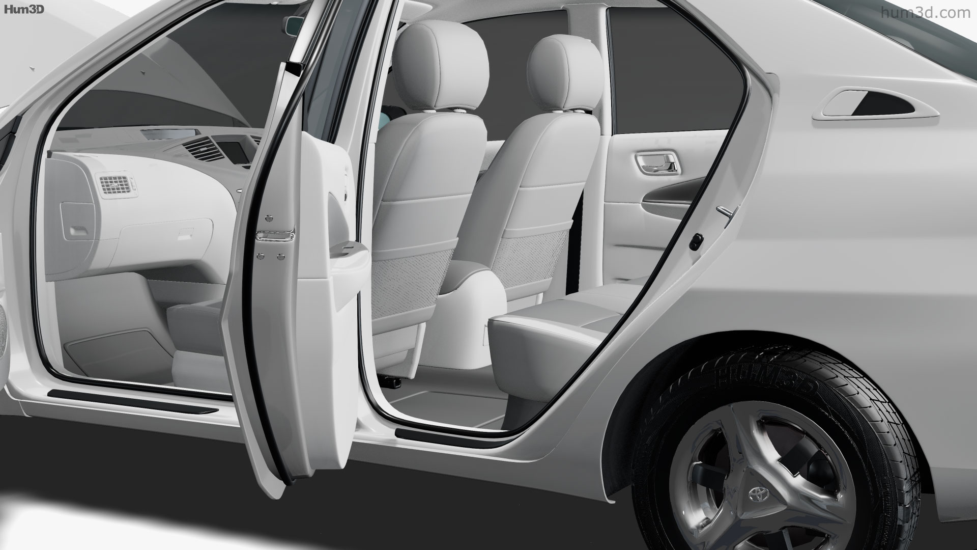 360 view of Toyota Prius JP-spec with HQ interior and engine 2003 3D ...