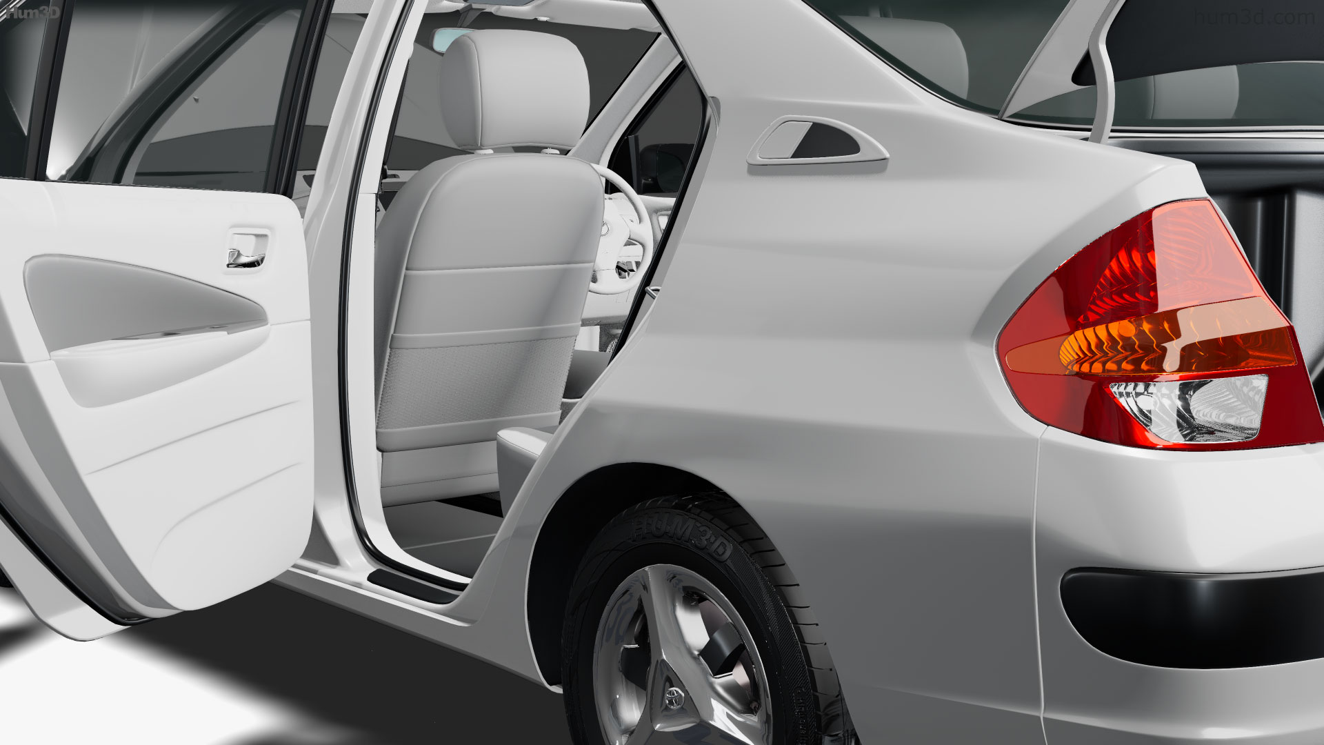 360 view of Toyota Prius JP-spec with HQ interior and engine 2003 3D ...