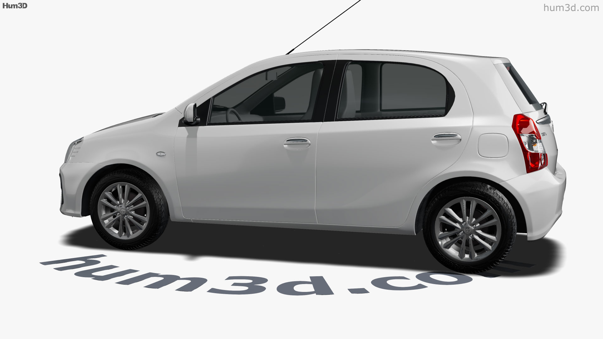 360 view of Toyota Etios hatchback 2022 3D model - 3DModels store