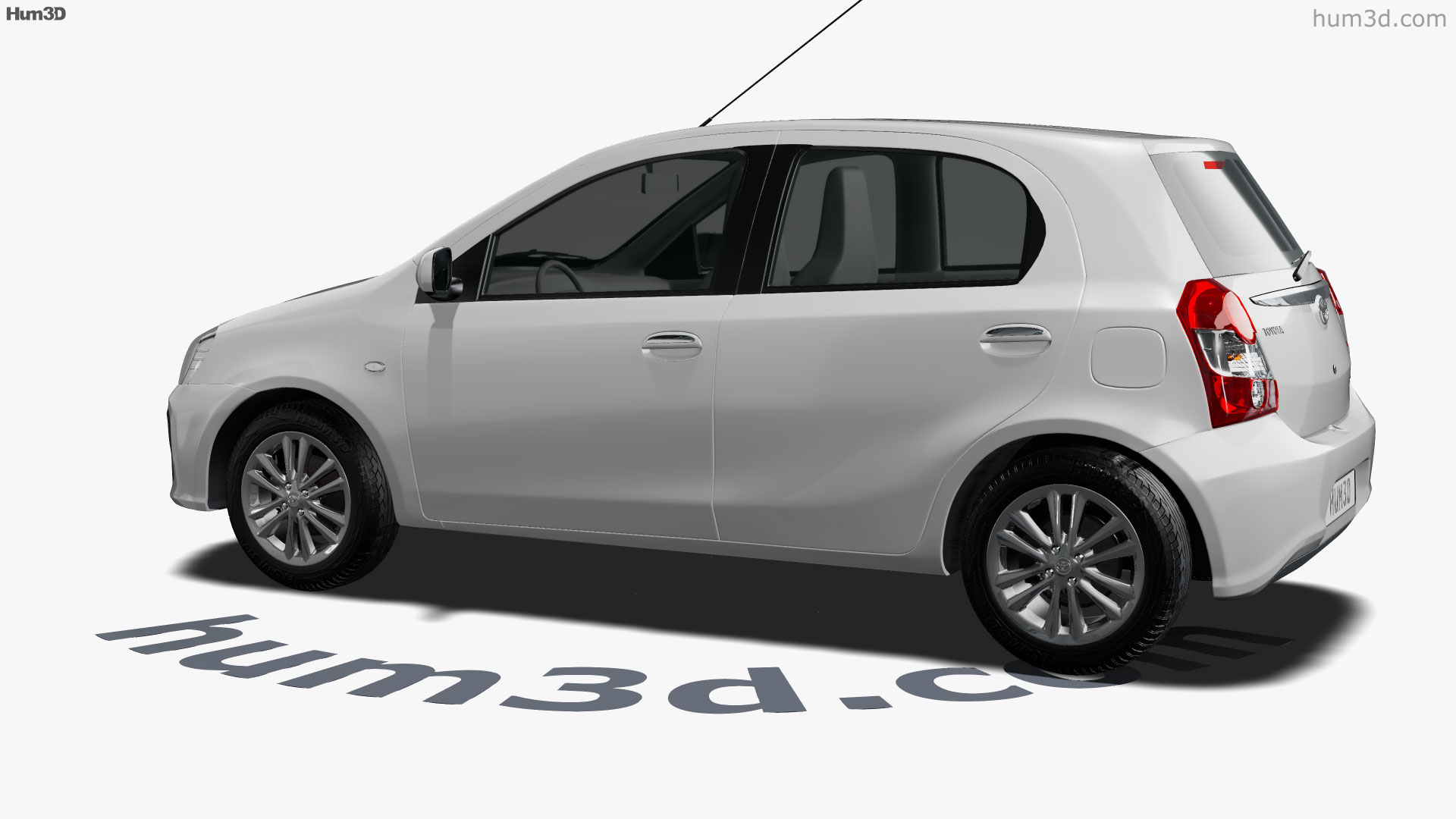 360 view of Toyota Etios hatchback 2022 3D model - 3DModels store