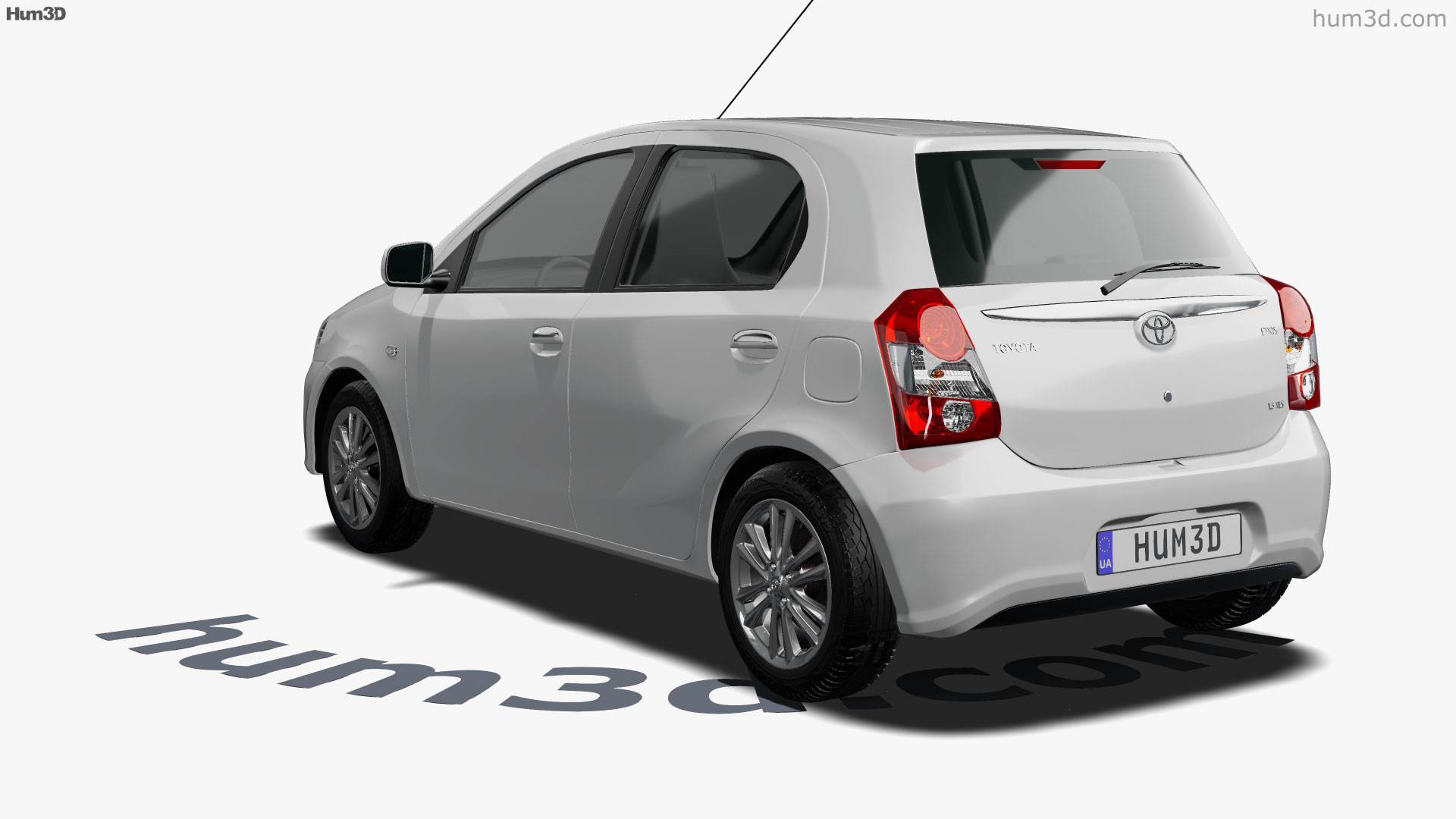 360 view of Toyota Etios hatchback 2022 3D model - 3DModels store