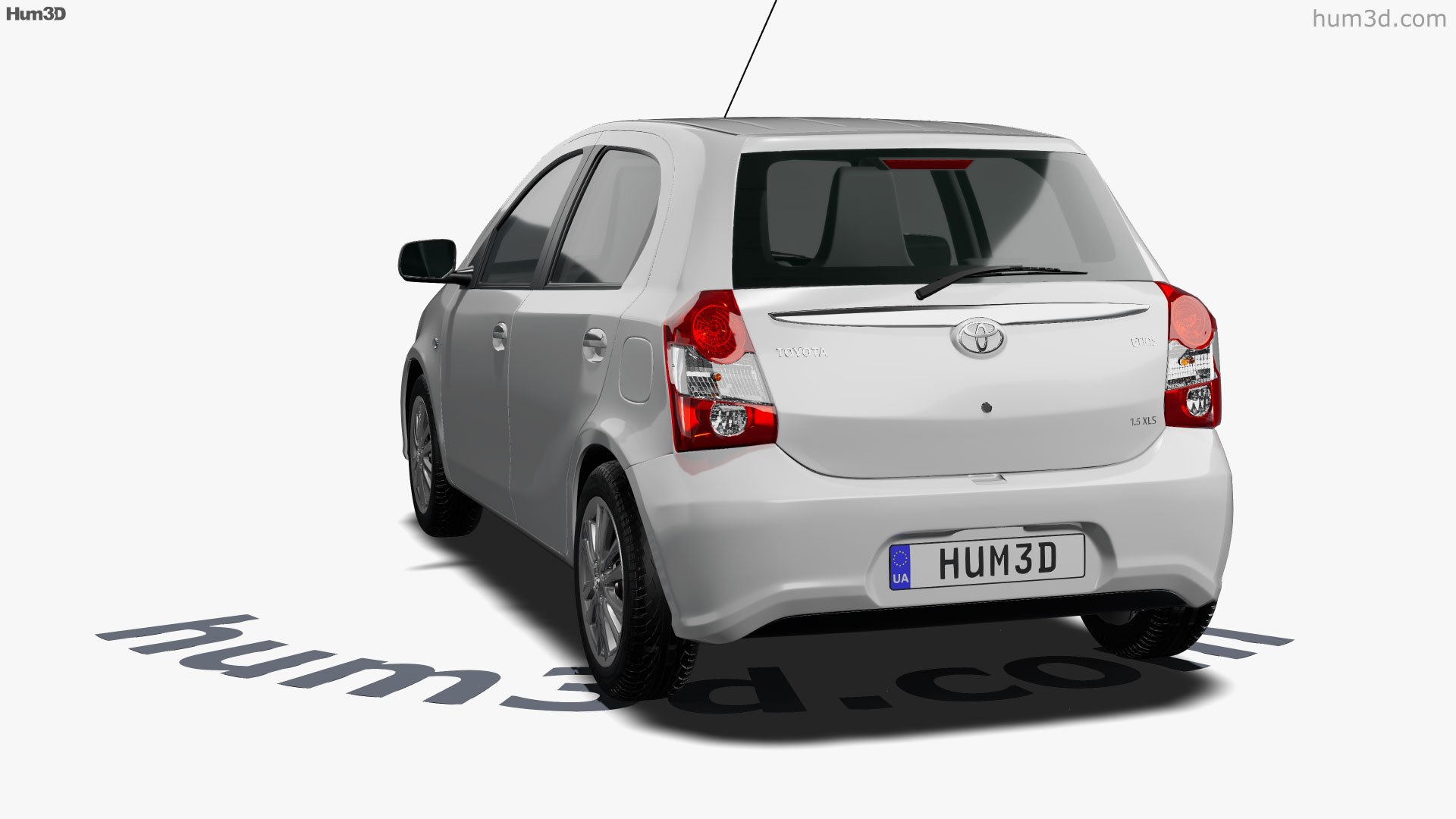 360 view of Toyota Etios hatchback 2022 3D model - 3DModels store