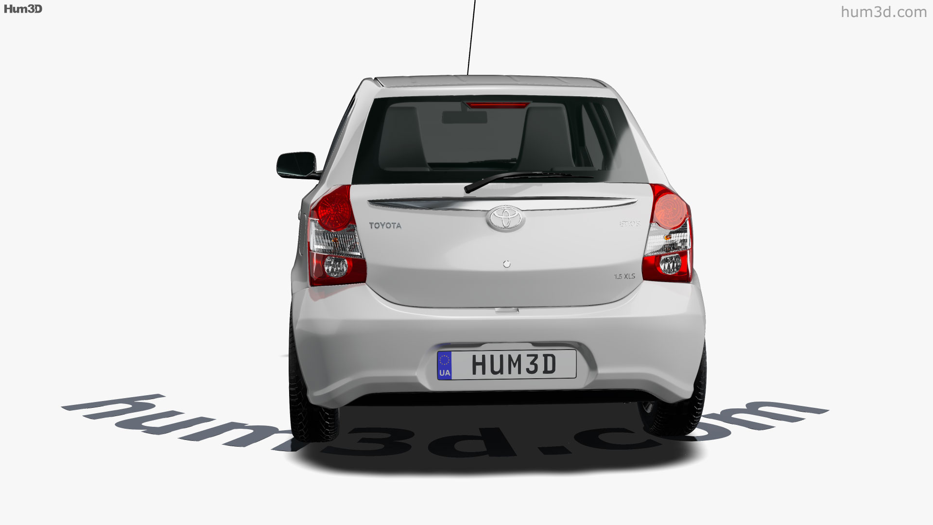 360 view of Toyota Etios hatchback 2022 3D model - 3DModels store
