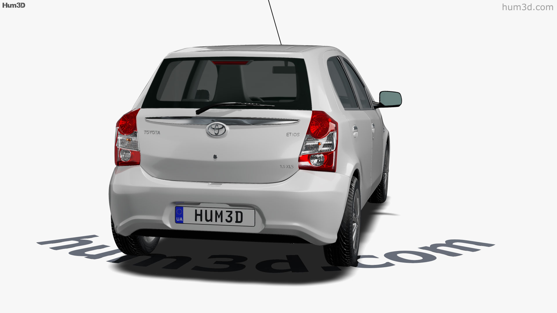 360 view of Toyota Etios hatchback 2022 3D model - 3DModels store