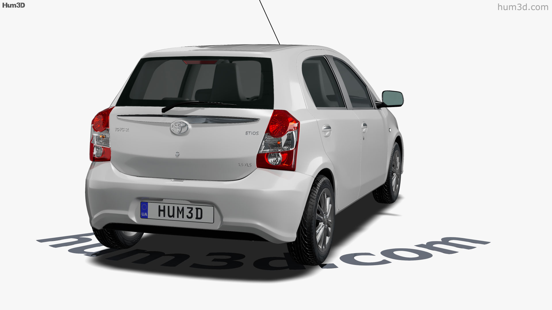 360 view of Toyota Etios hatchback 2022 3D model - 3DModels store