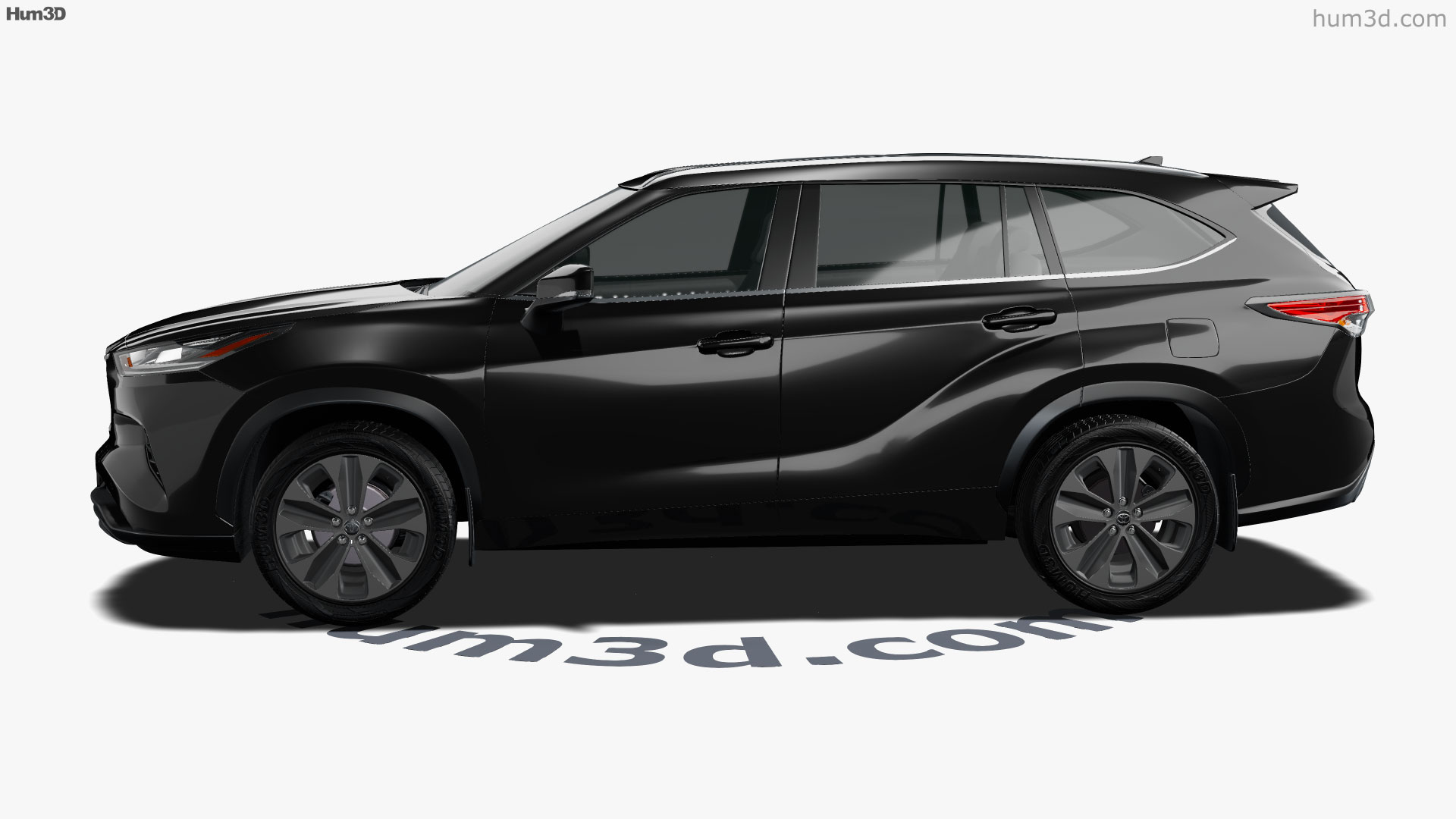 360 view of Toyota Highlander XLE 2022 3D model - 3DModels store