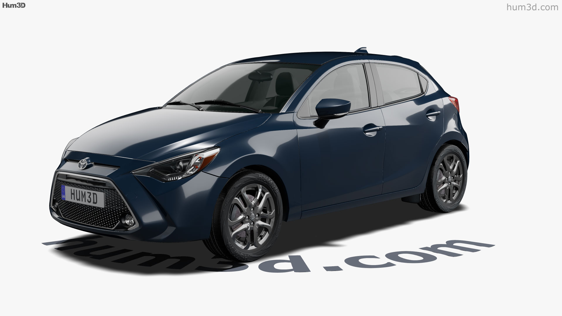360 view of Toyota Yaris CA-spec XLE hatchback 2022 3D model - 3DModels ...