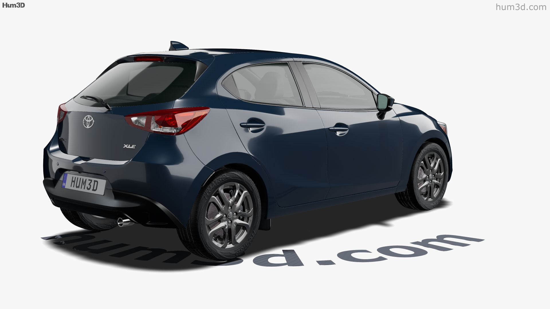360 view of Toyota Yaris CA-spec XLE hatchback 2022 3D model - 3DModels ...