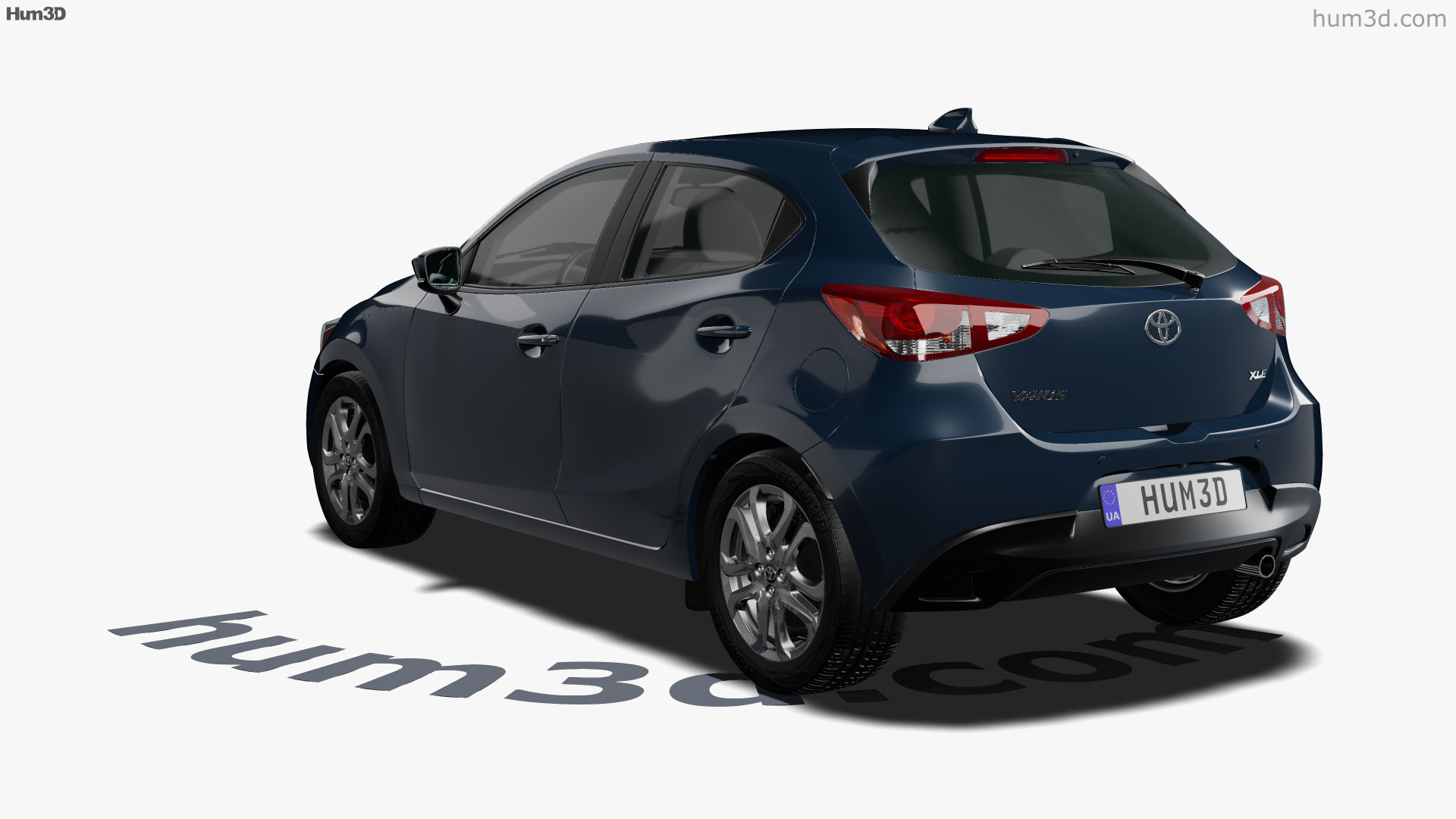 360 view of Toyota Yaris CA-spec XLE hatchback 2022 3D model - 3DModels ...