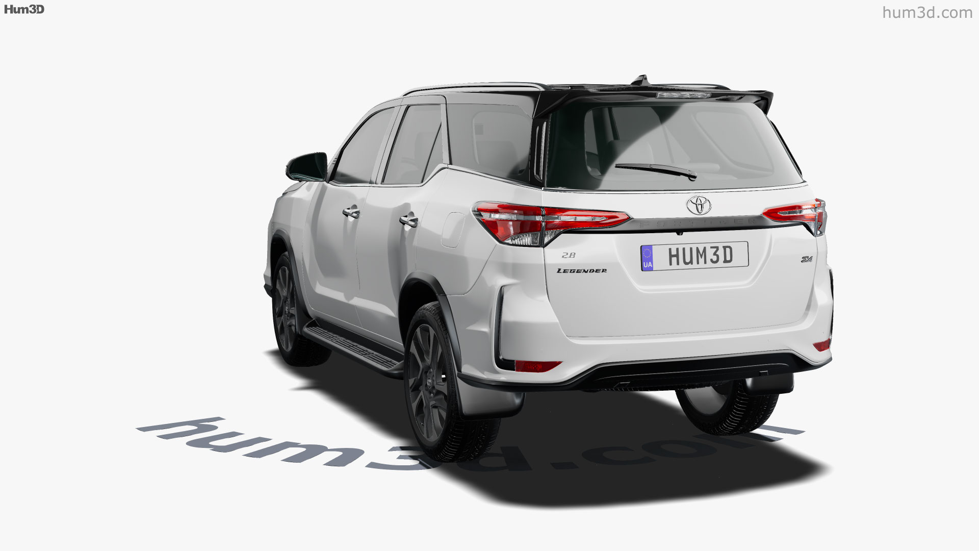 360 view of Toyota Fortuner Legender 2023 3D model - 3DModels store