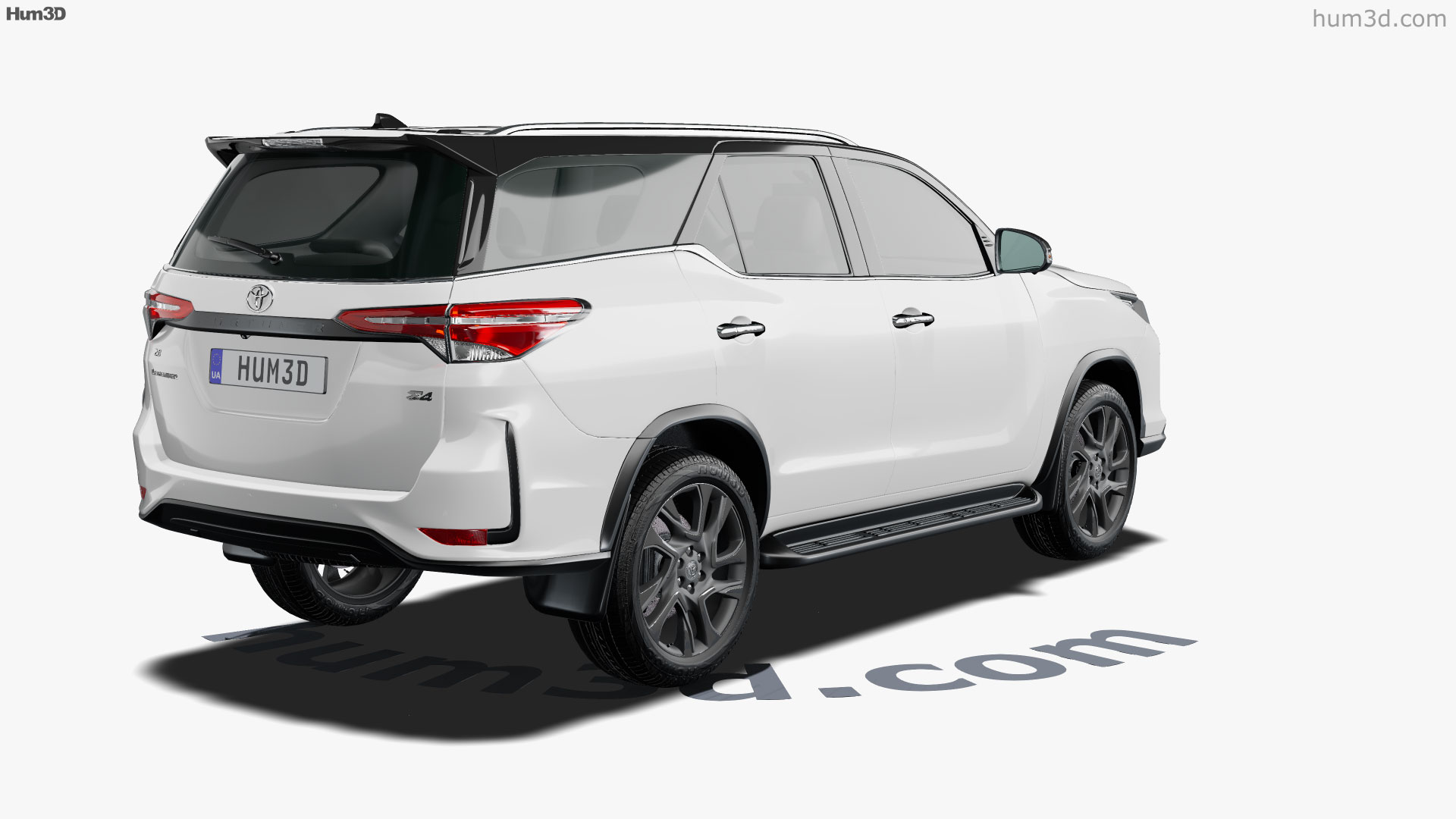 360 view of Toyota Fortuner Legender 2023 3D model - 3DModels store