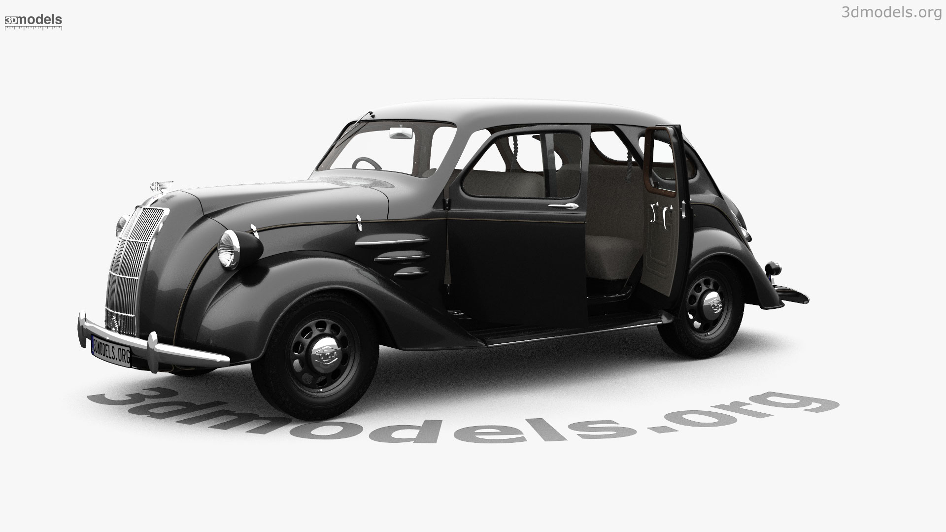 360 view of Toyota AA with HQ interior 1940 3D model - 3DModels store