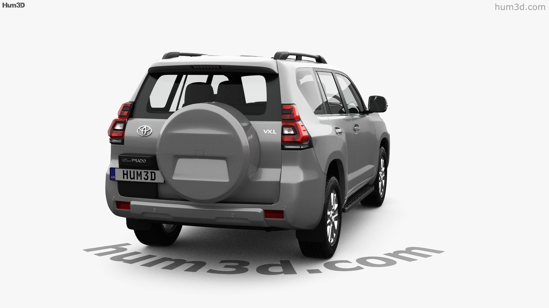360 view of Toyota Land Cruiser Prado VX AU-spec 5-door 2020 3D model ...