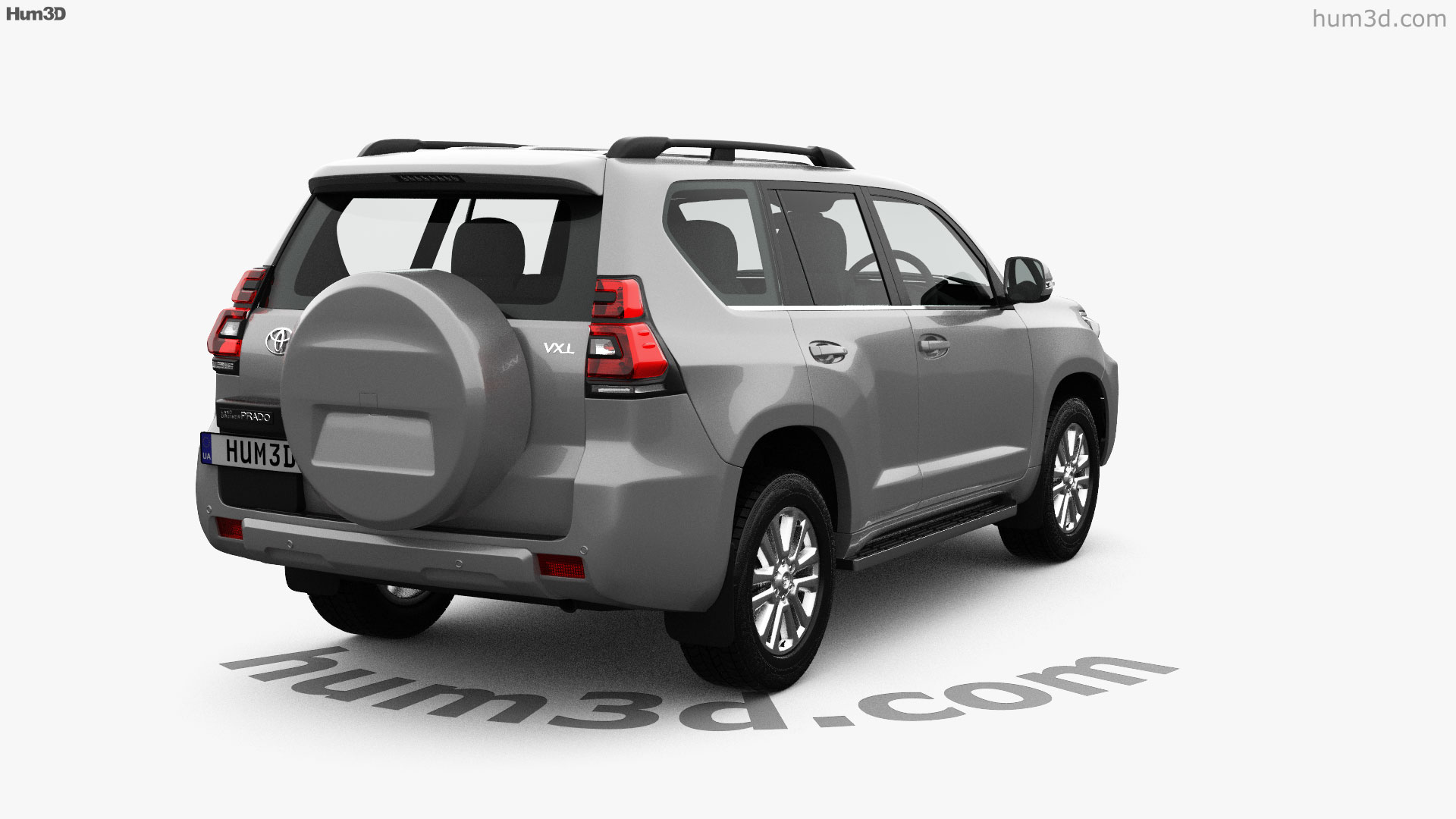 360 view of Toyota Land Cruiser Prado VX AU-spec 5-door 2020 3D model ...