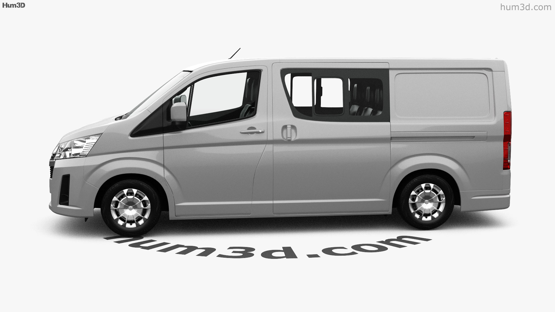 360 view of Toyota Hiace Crew Van L2H1 2022 3D model - 3DModels store