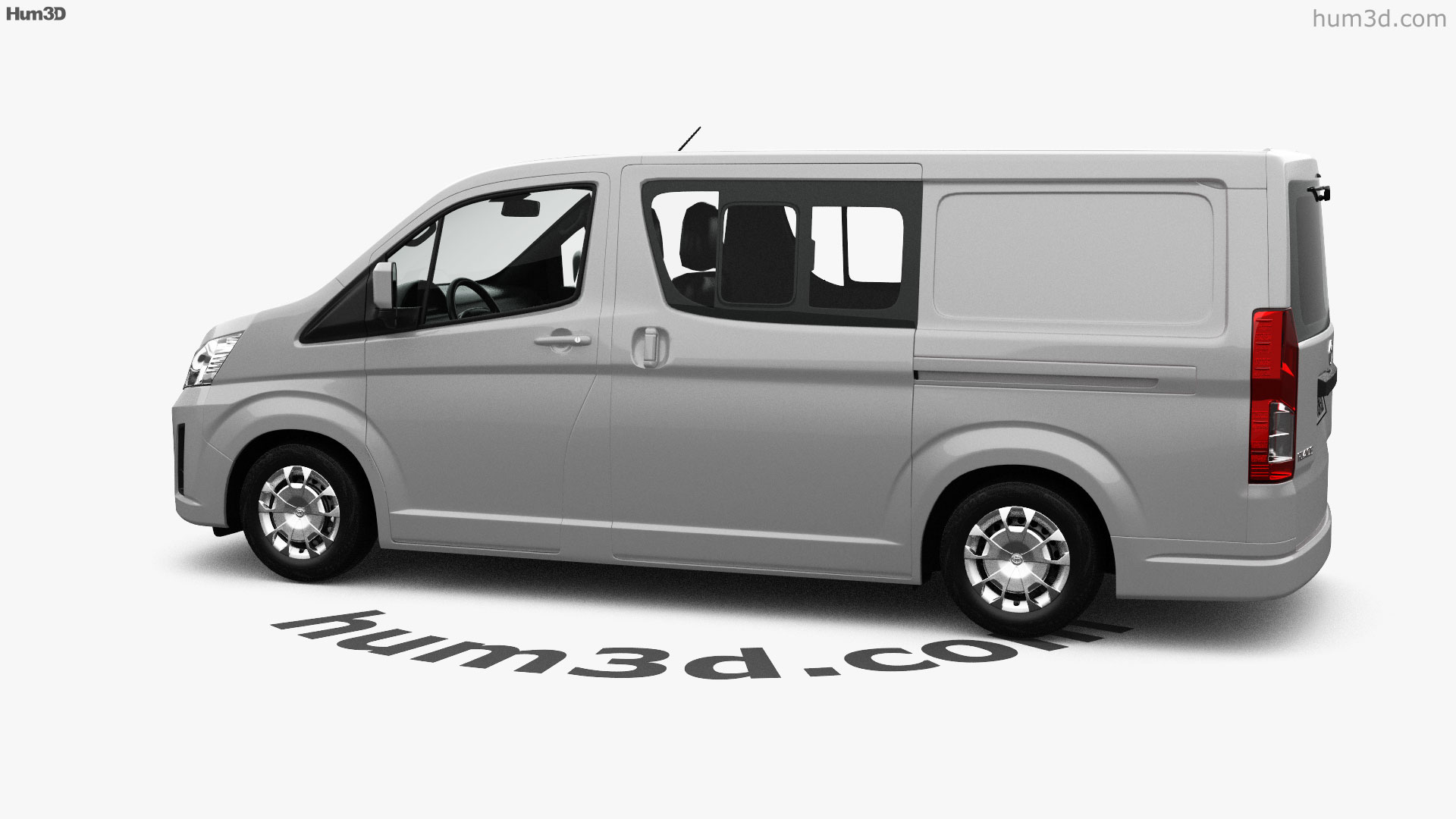 360 view of Toyota Hiace Crew Van L2H1 2022 3D model - 3DModels store