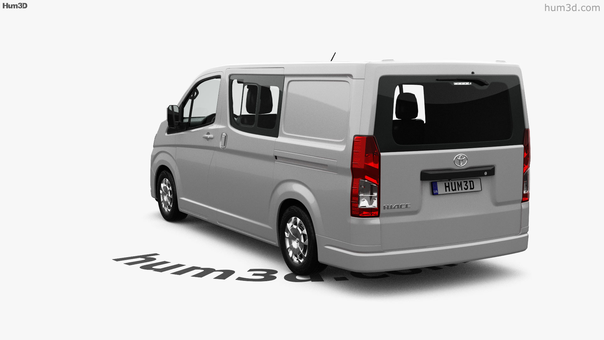 360 view of Toyota Hiace Crew Van L2H1 2022 3D model - 3DModels store