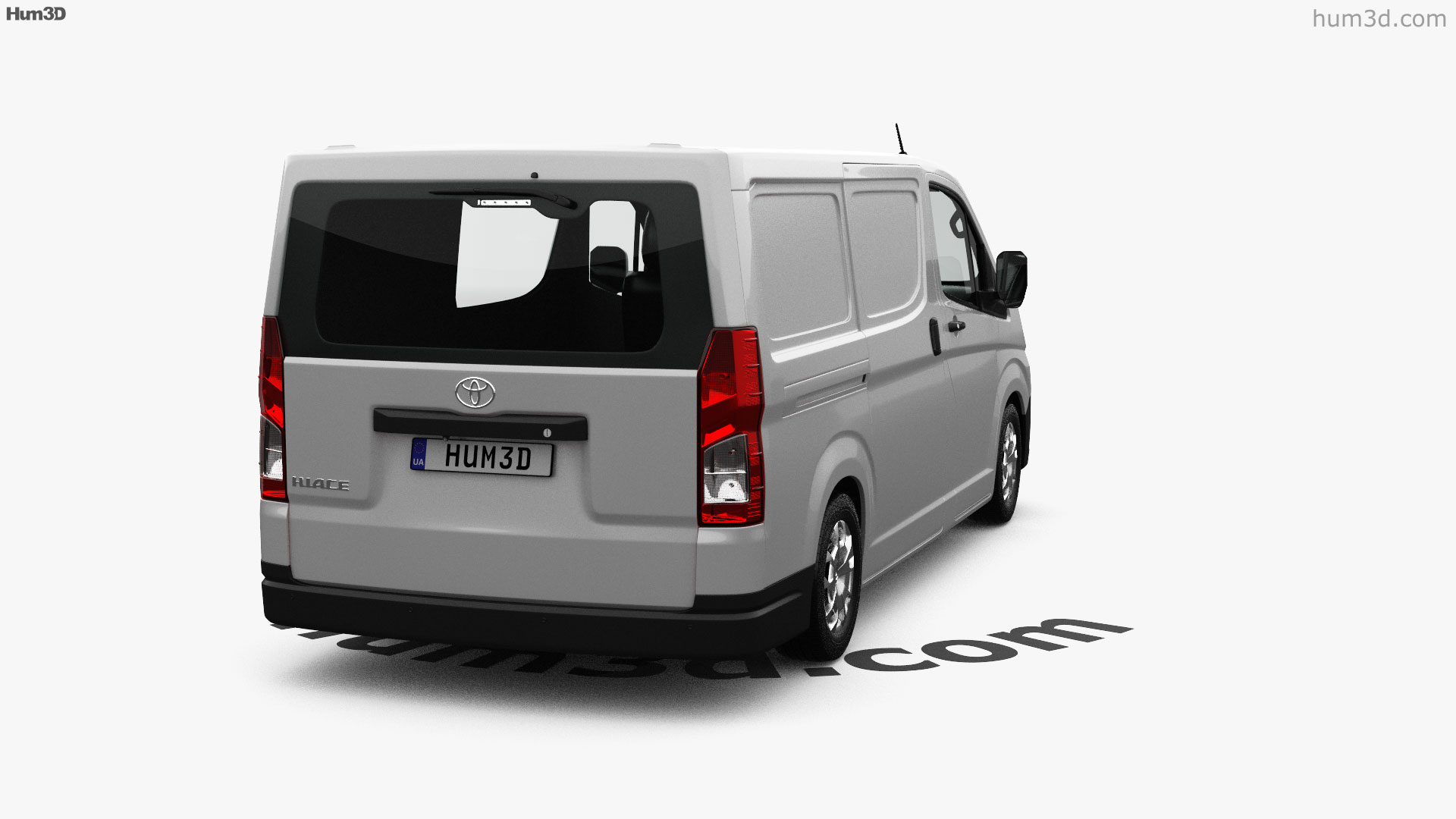 360 view of Toyota Hiace Panel Van L2H1 2022 3D model - 3DModels store