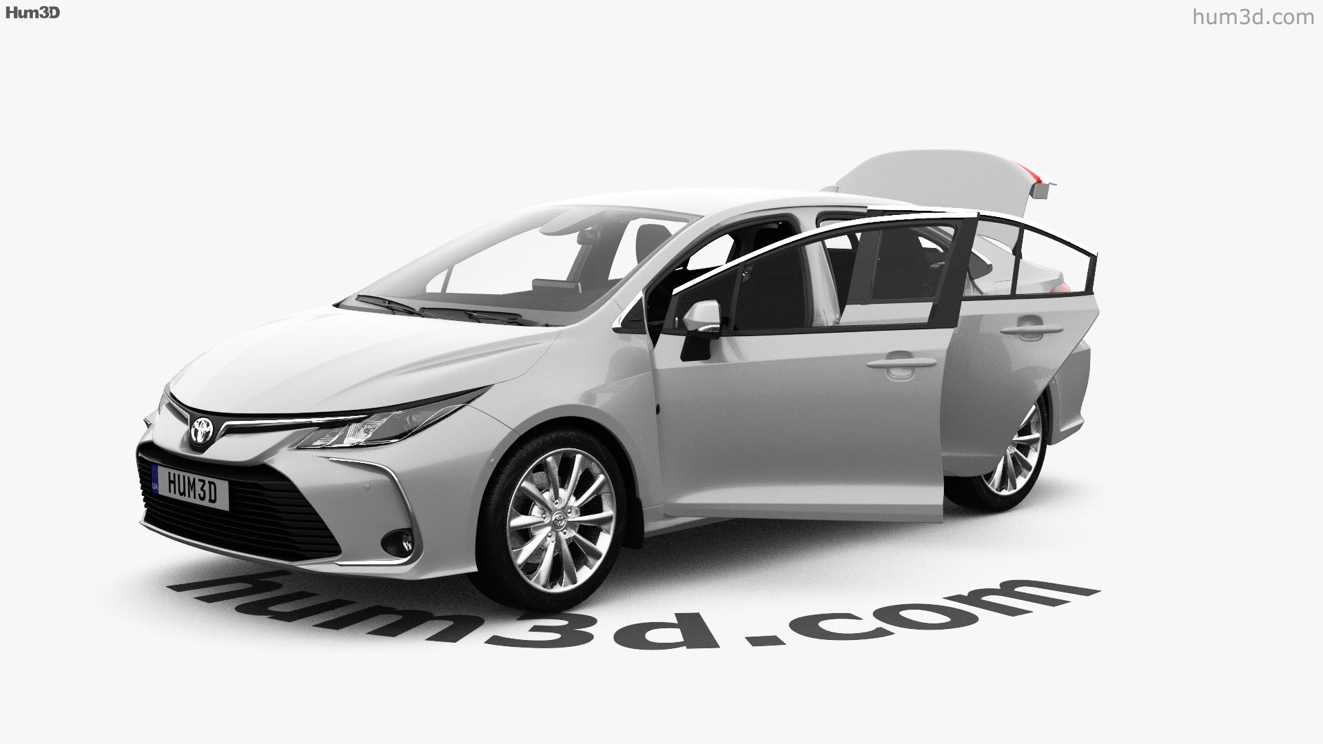 360 view of Toyota Corolla Altis with HQ interior 2023 3D model ...