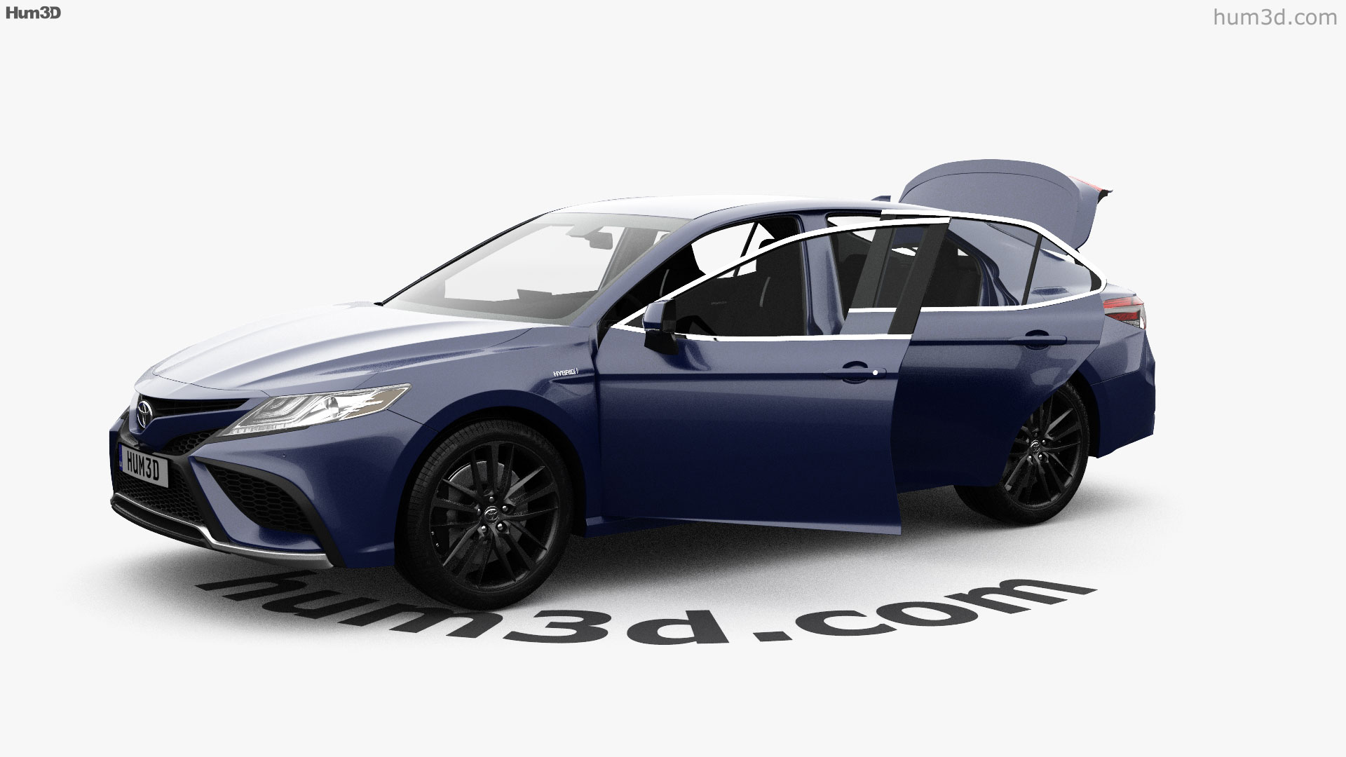 360 view of Toyota Camry XSE hybrid with HQ interior 2024 3D model ...
