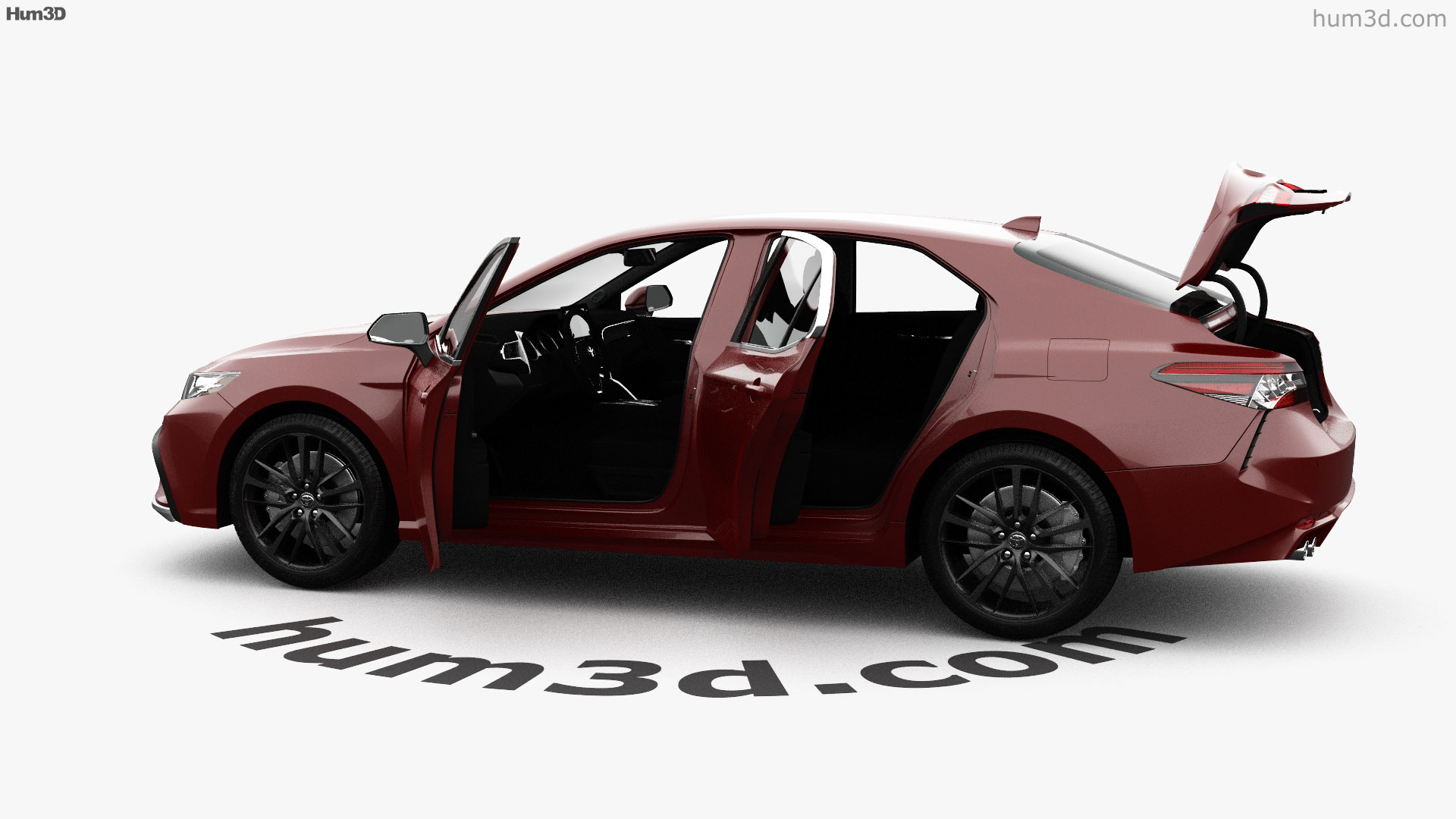 360 view of Toyota Camry XSE with HQ interior 2024 3D model - 3DModels ...