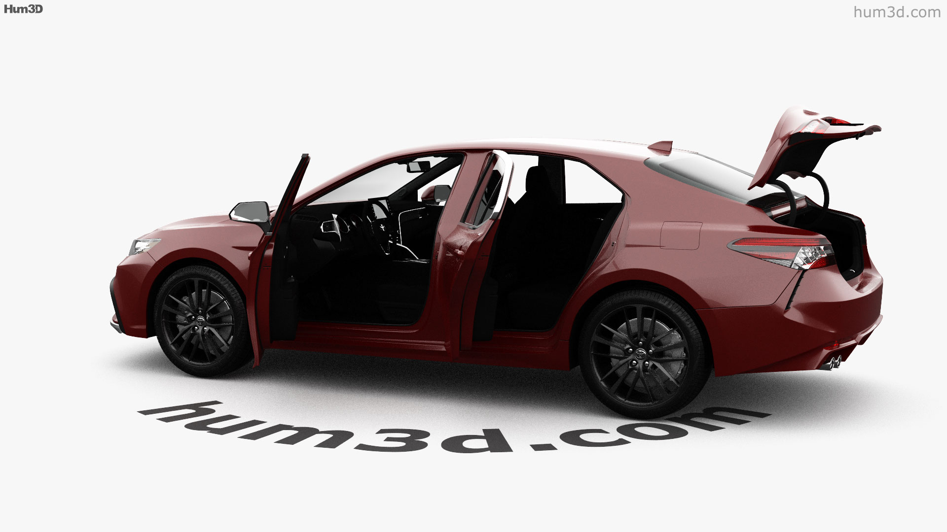 360 view of Toyota Camry XSE with HQ interior 2024 3D model - 3DModels ...