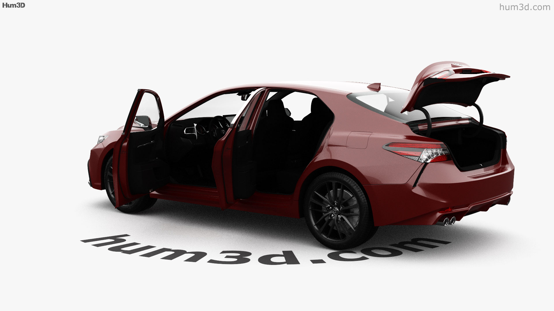 360 view of Toyota Camry XSE with HQ interior 2024 3D model - 3DModels ...
