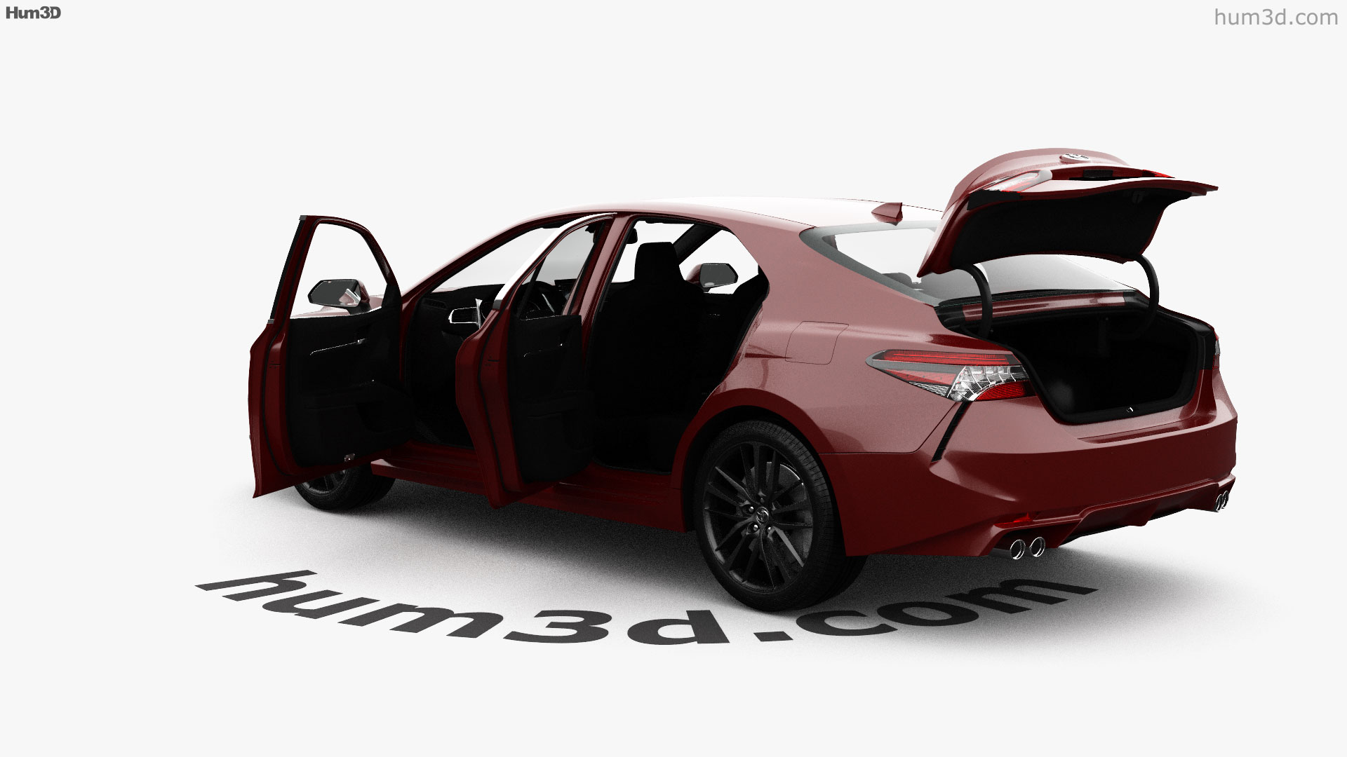 360 view of Toyota Camry XSE with HQ interior 2024 3D model - 3DModels ...