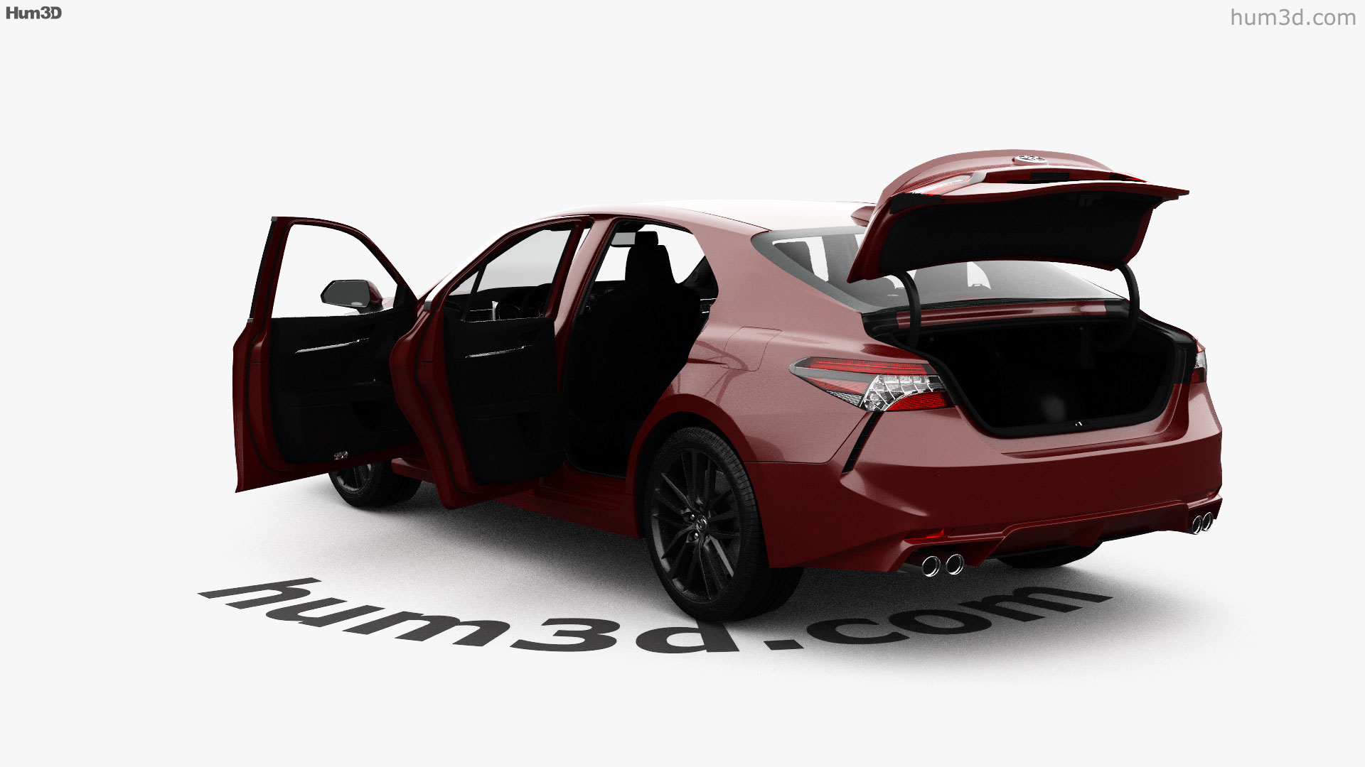360 view of Toyota Camry XSE with HQ interior 2024 3D model - 3DModels ...