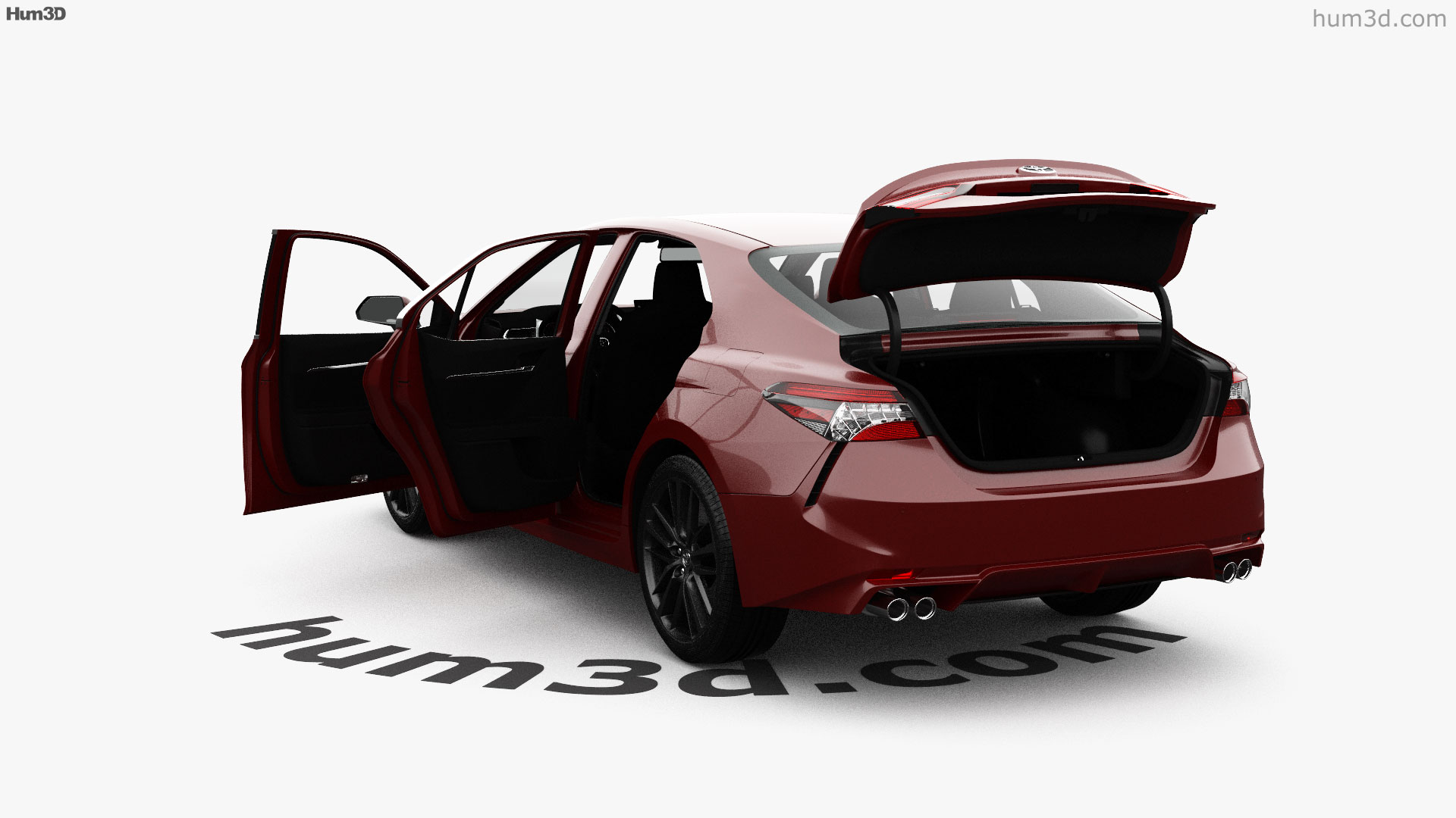 360 view of Toyota Camry XSE with HQ interior 2024 3D model - 3DModels ...