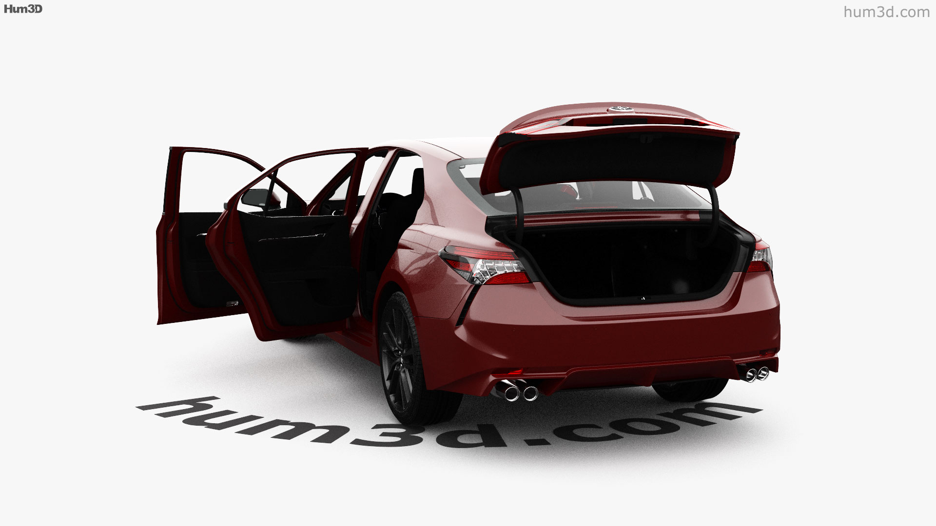 360 view of Toyota Camry XSE with HQ interior 2024 3D model - 3DModels ...