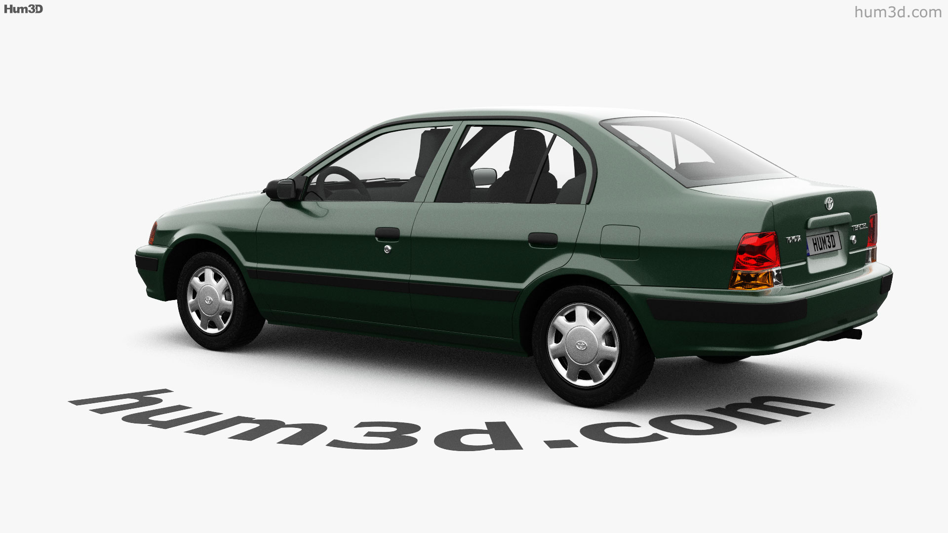 360 view of Toyota Tercel sedan US-spec 1997 3D model - 3DModels store