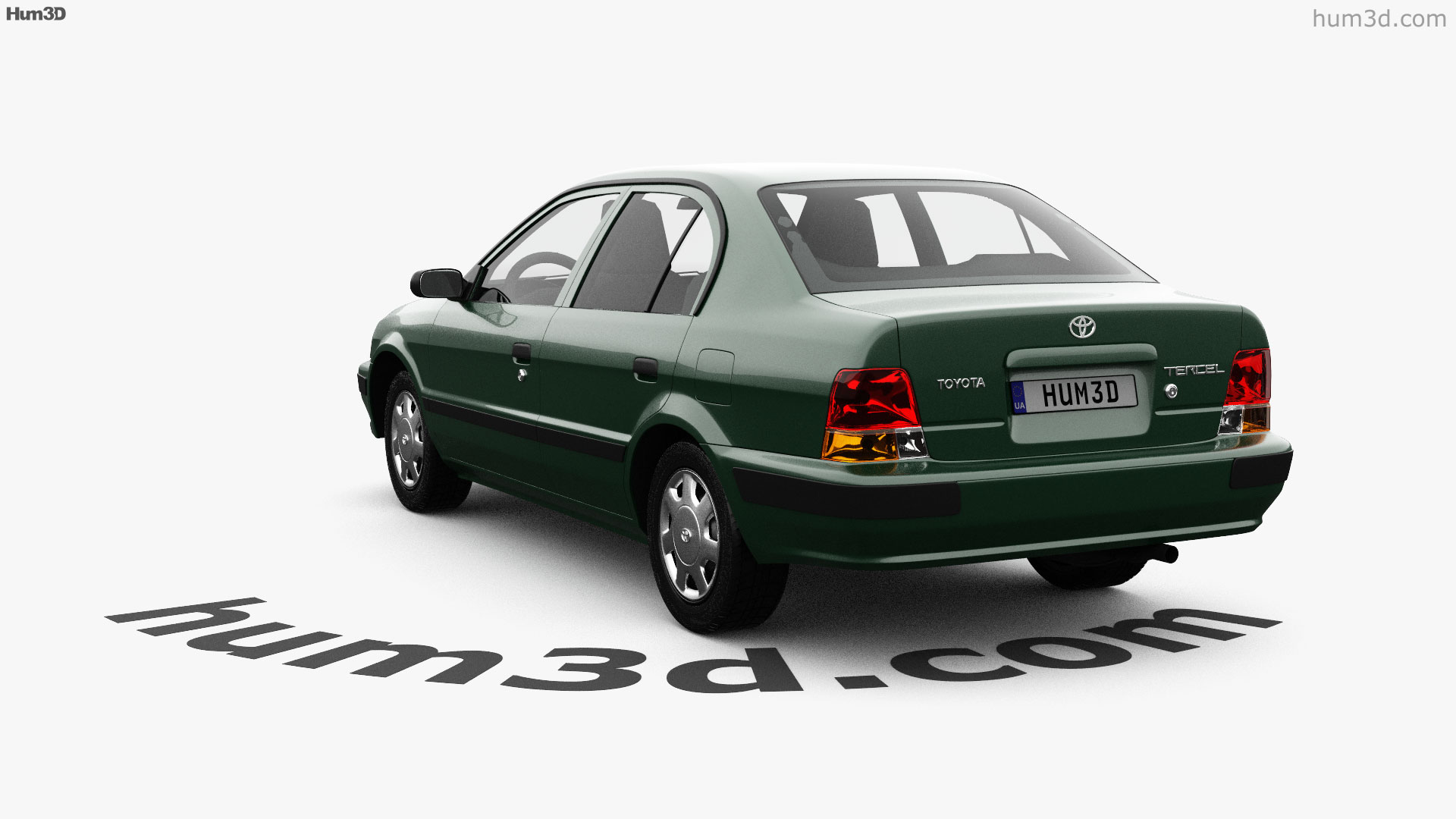 360 view of Toyota Tercel sedan US-spec 1997 3D model - 3DModels store