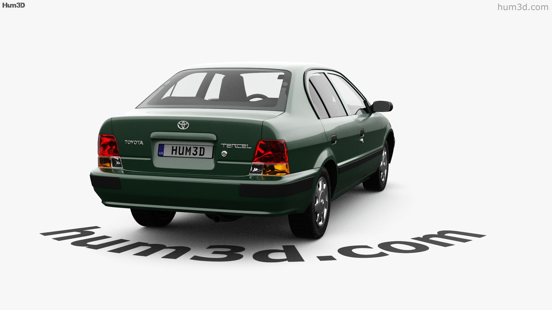 360 view of Toyota Tercel sedan US-spec 1997 3D model - 3DModels store
