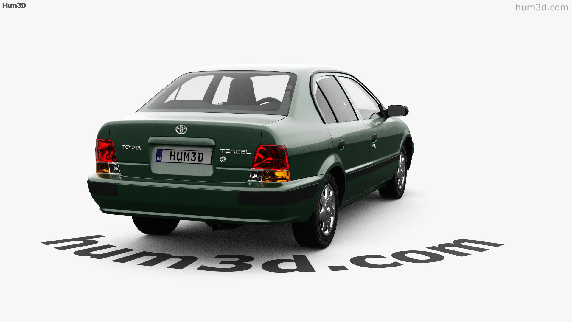 360 view of Toyota Tercel sedan US-spec 1997 3D model - 3DModels store