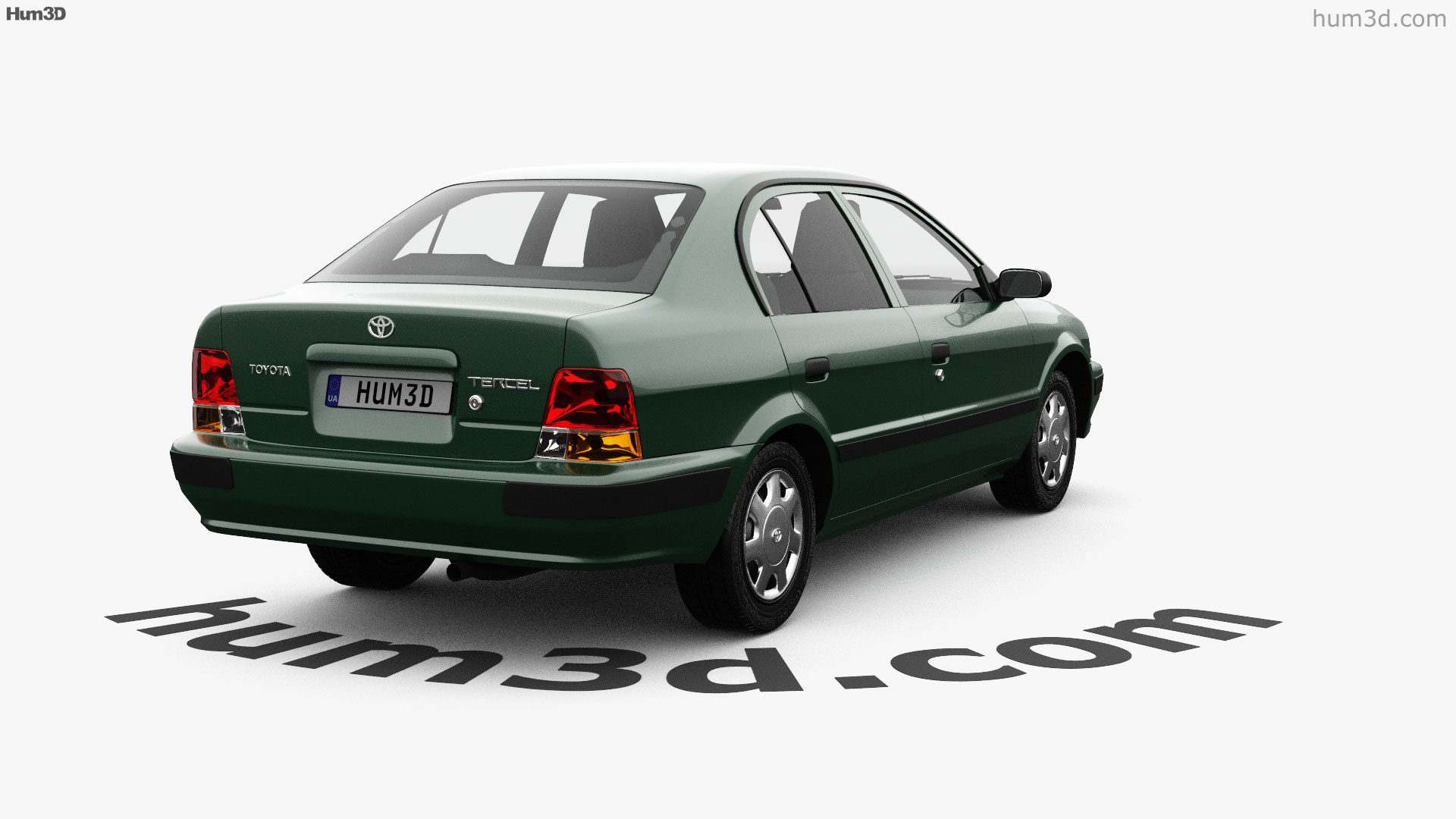 360 view of Toyota Tercel sedan US-spec 1997 3D model - 3DModels store