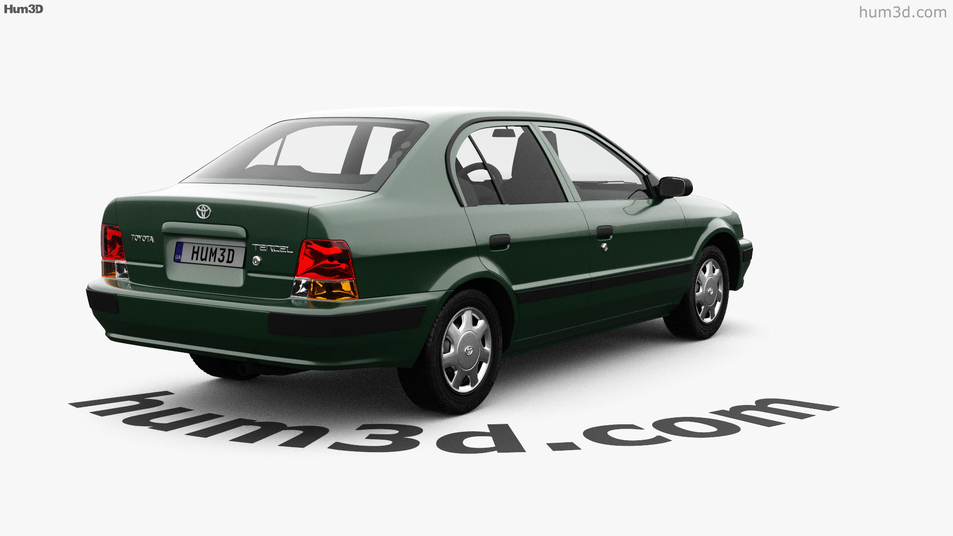 360 view of Toyota Tercel sedan US-spec 1997 3D model - 3DModels store