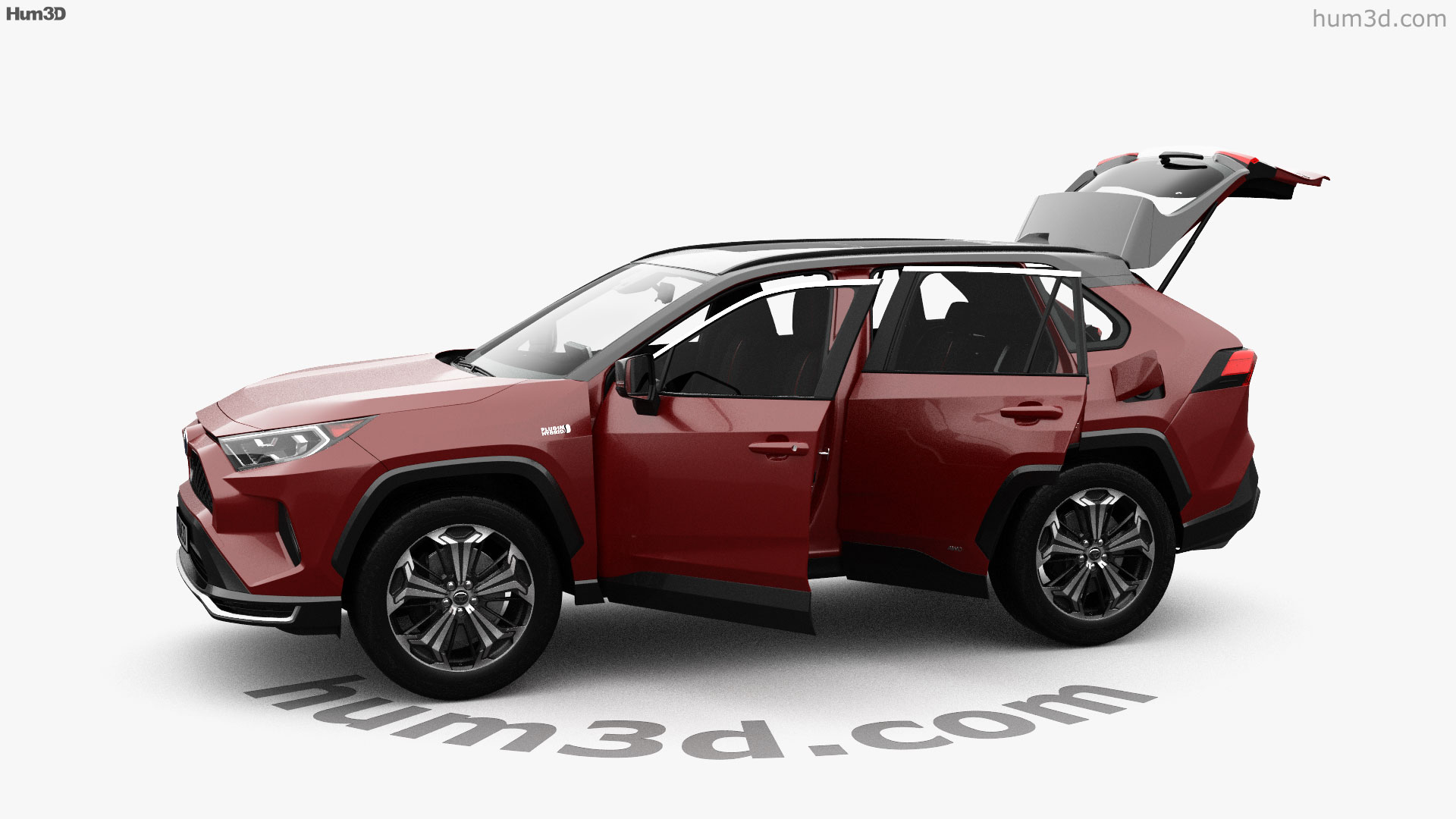 360 view of Toyota RAV4 Prime XSE with HQ interior 2023 3D model ...