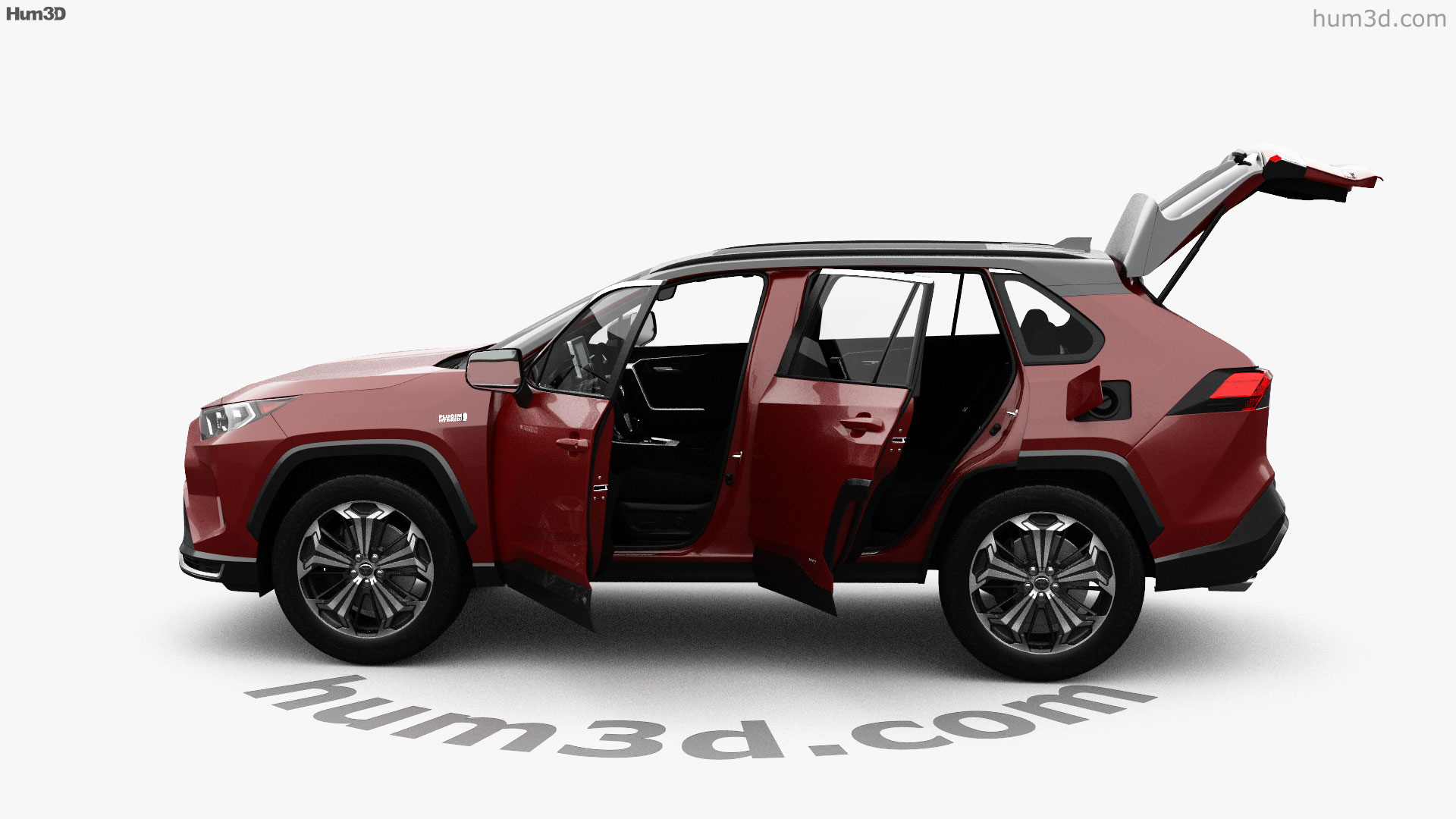 360 view of Toyota RAV4 Prime XSE with HQ interior 2023 3D model ...