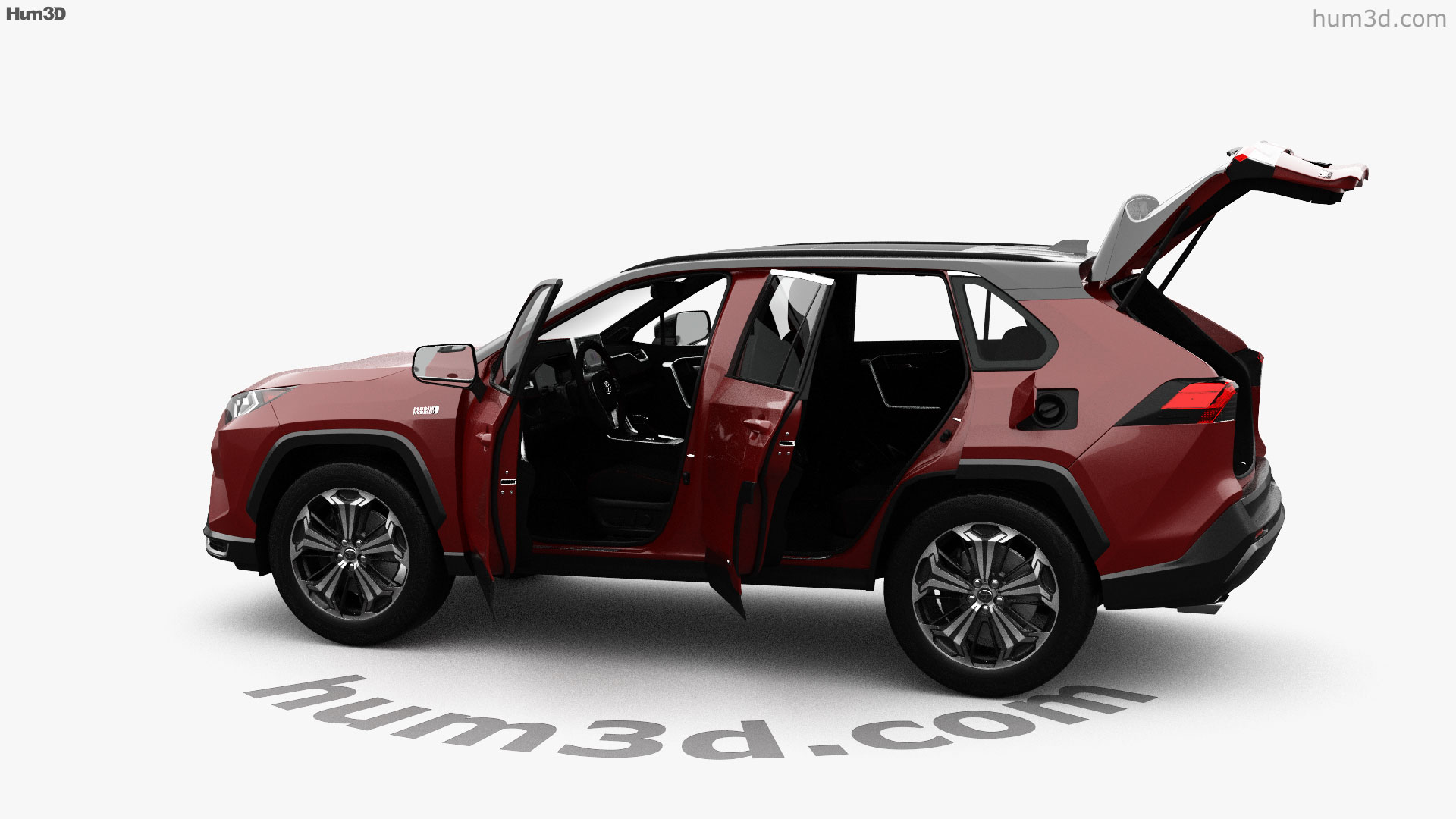 360 view of Toyota RAV4 Prime XSE with HQ interior 2023 3D model ...