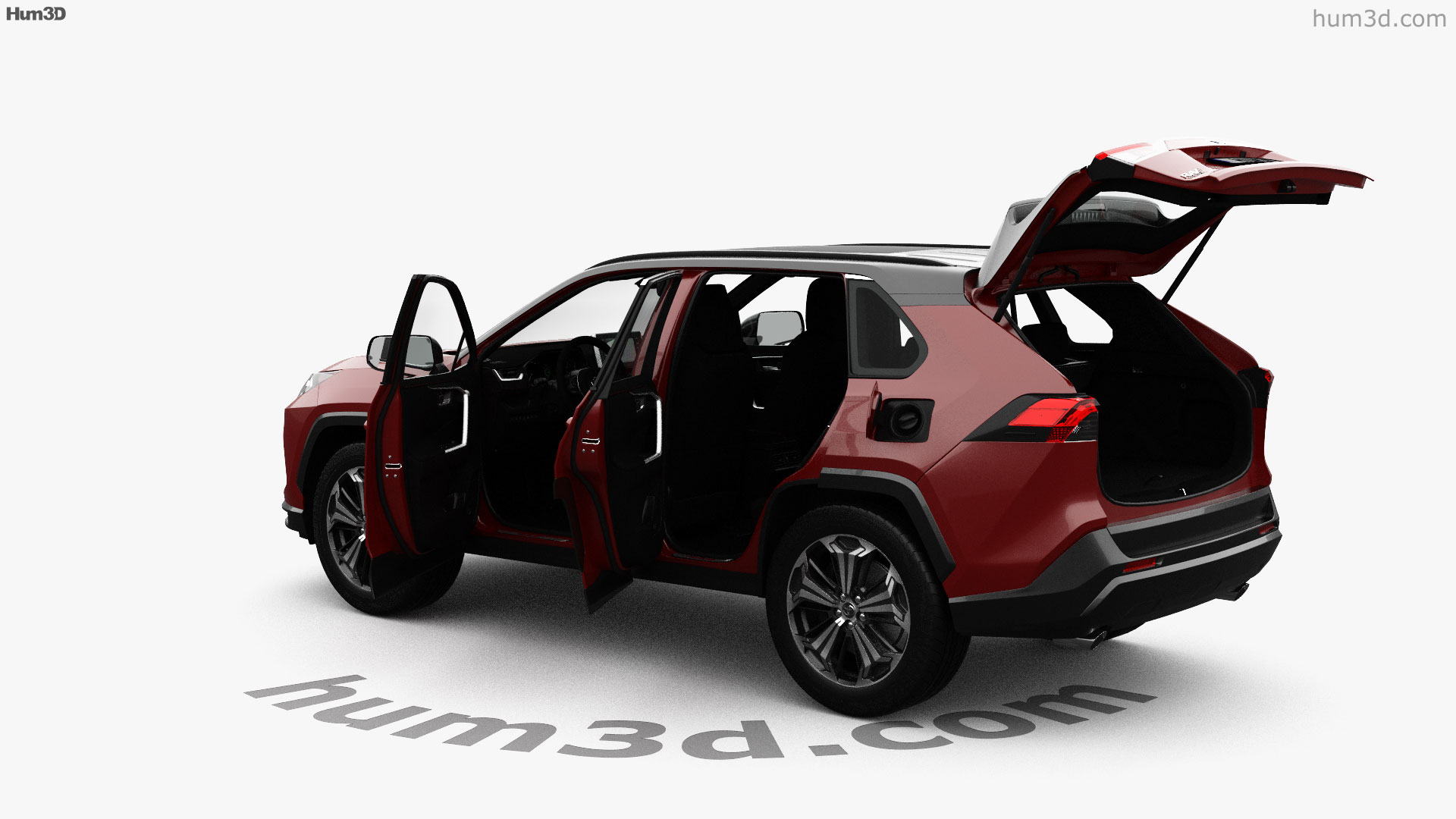 360 view of Toyota RAV4 Prime XSE with HQ interior 2023 3D model ...