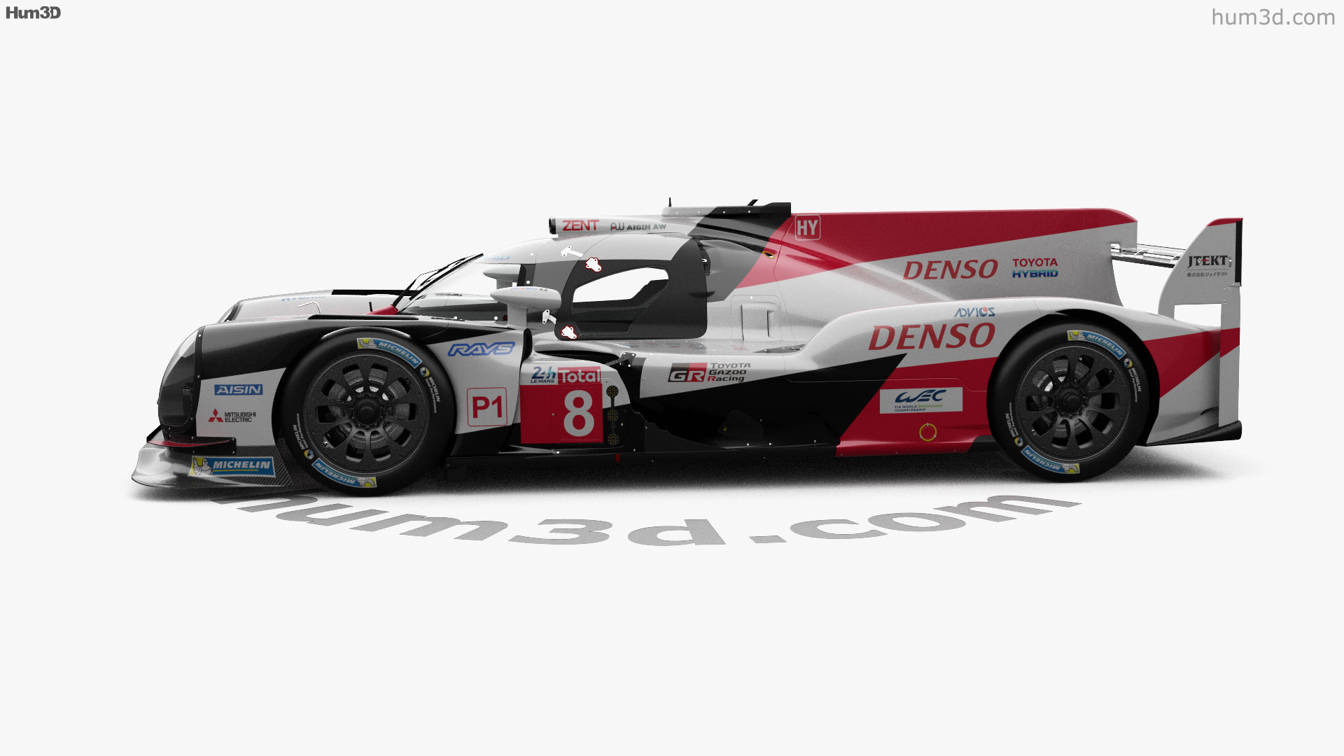 360 view of Toyota TS050 Hybrid 2021 3D model - 3DModels store