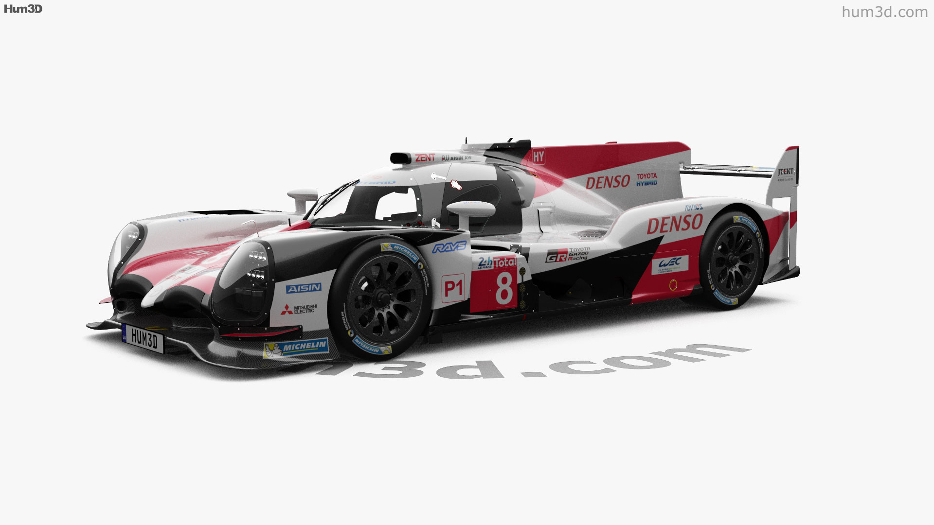 360 view of Toyota TS050 Hybrid 2021 3D model - 3DModels store