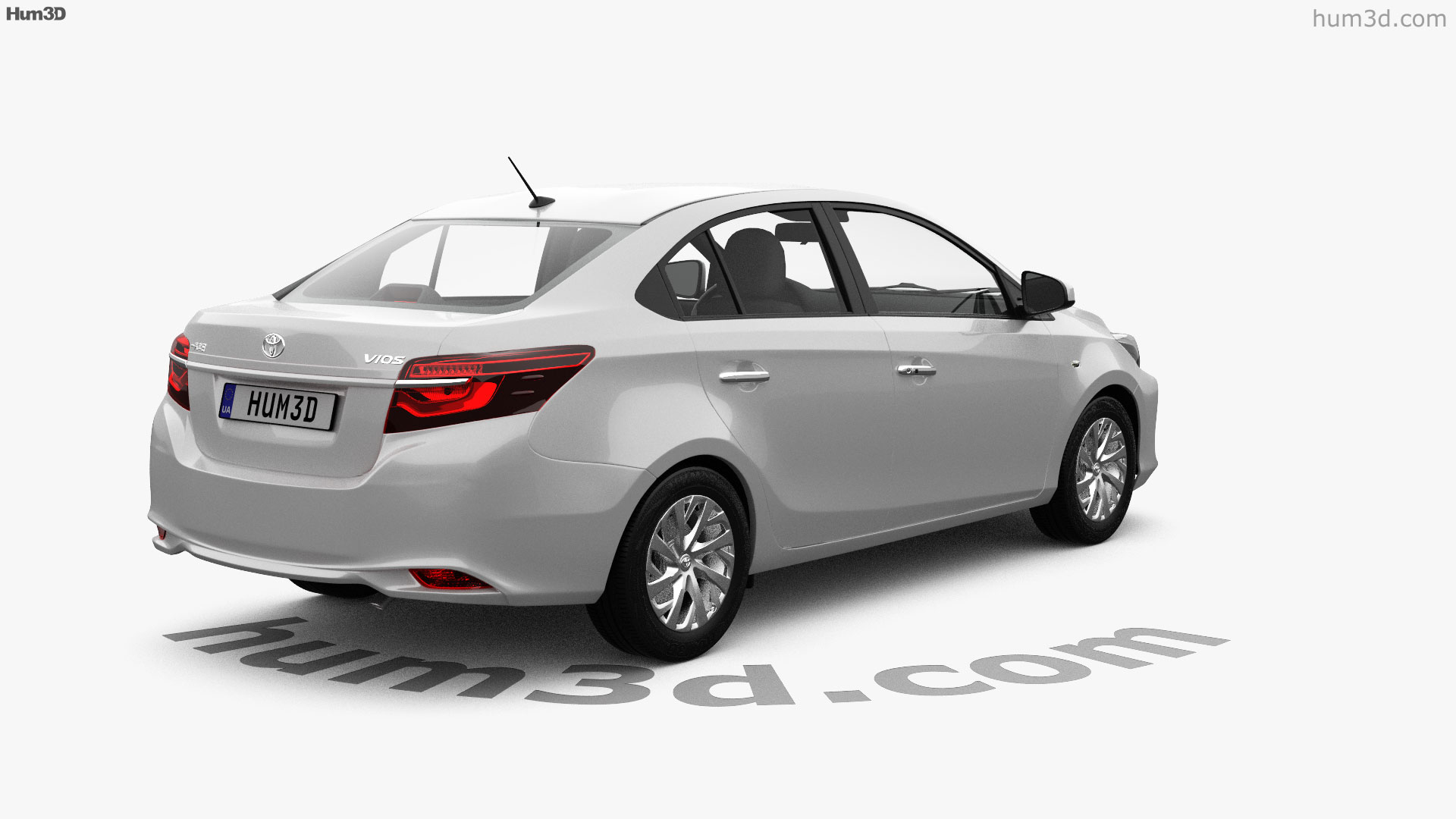 360 view of Toyota Vios CN-spec 2024 3D model - 3DModels store